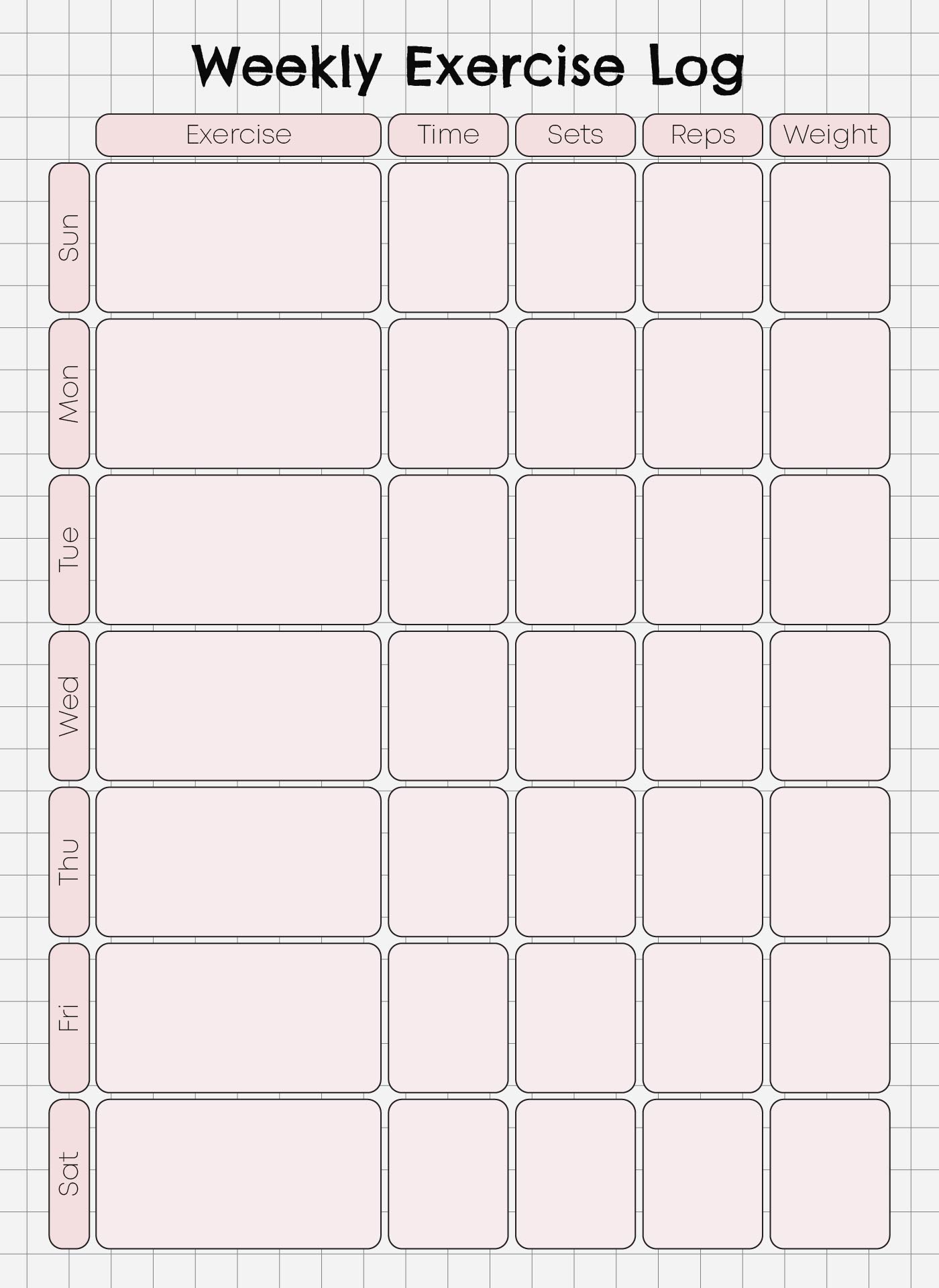 6 Best Images Of Free Printable Weekly Workout Schedule Printable 