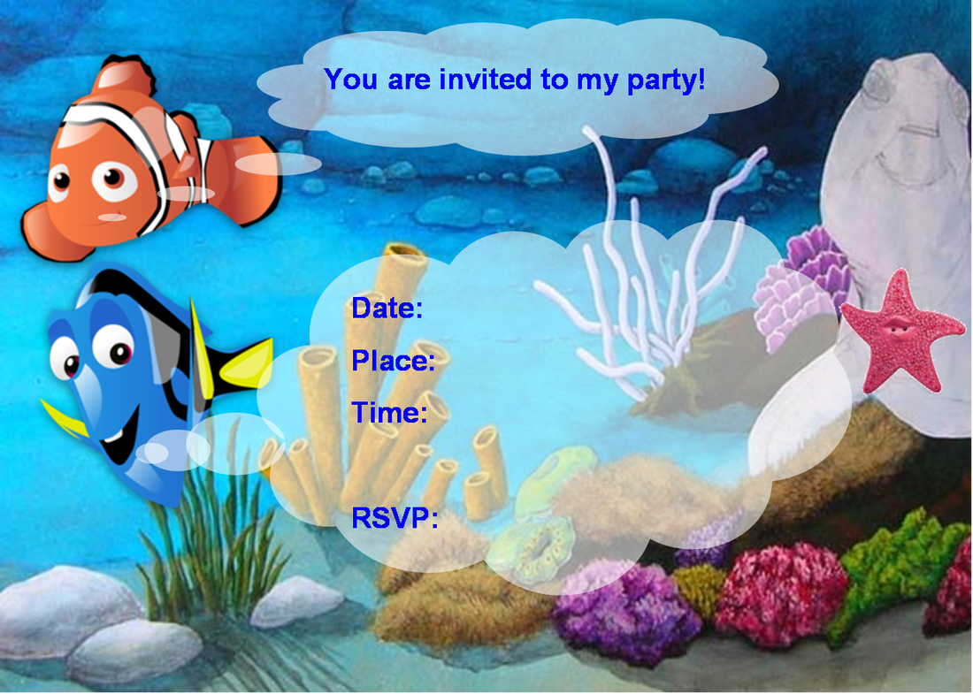Finding Nemo Invitation Template Free Printable Templates