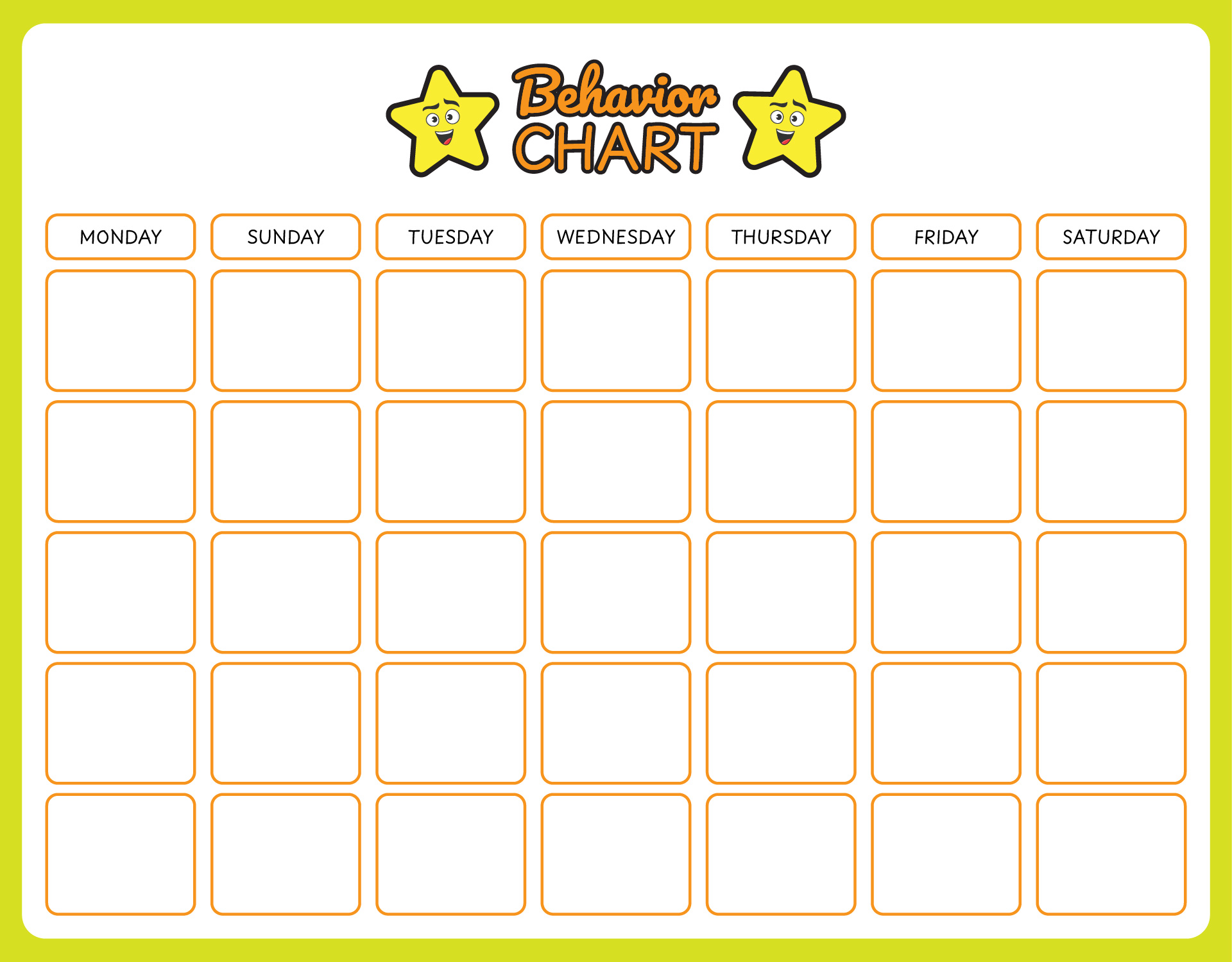 Free Printable Sticker Chart Template Printable Templates
