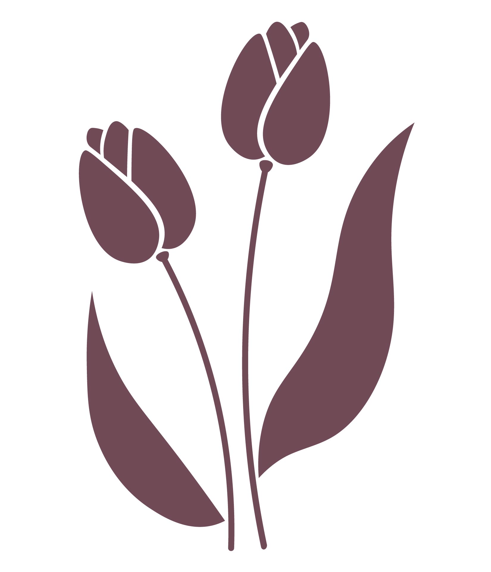 5 Best Images Of Free Printable Tulip Stencil Printable Tulips Flower 