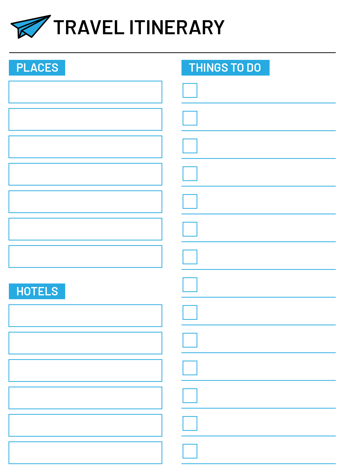 Free Printable Travel Journal Template Printable Word Searches