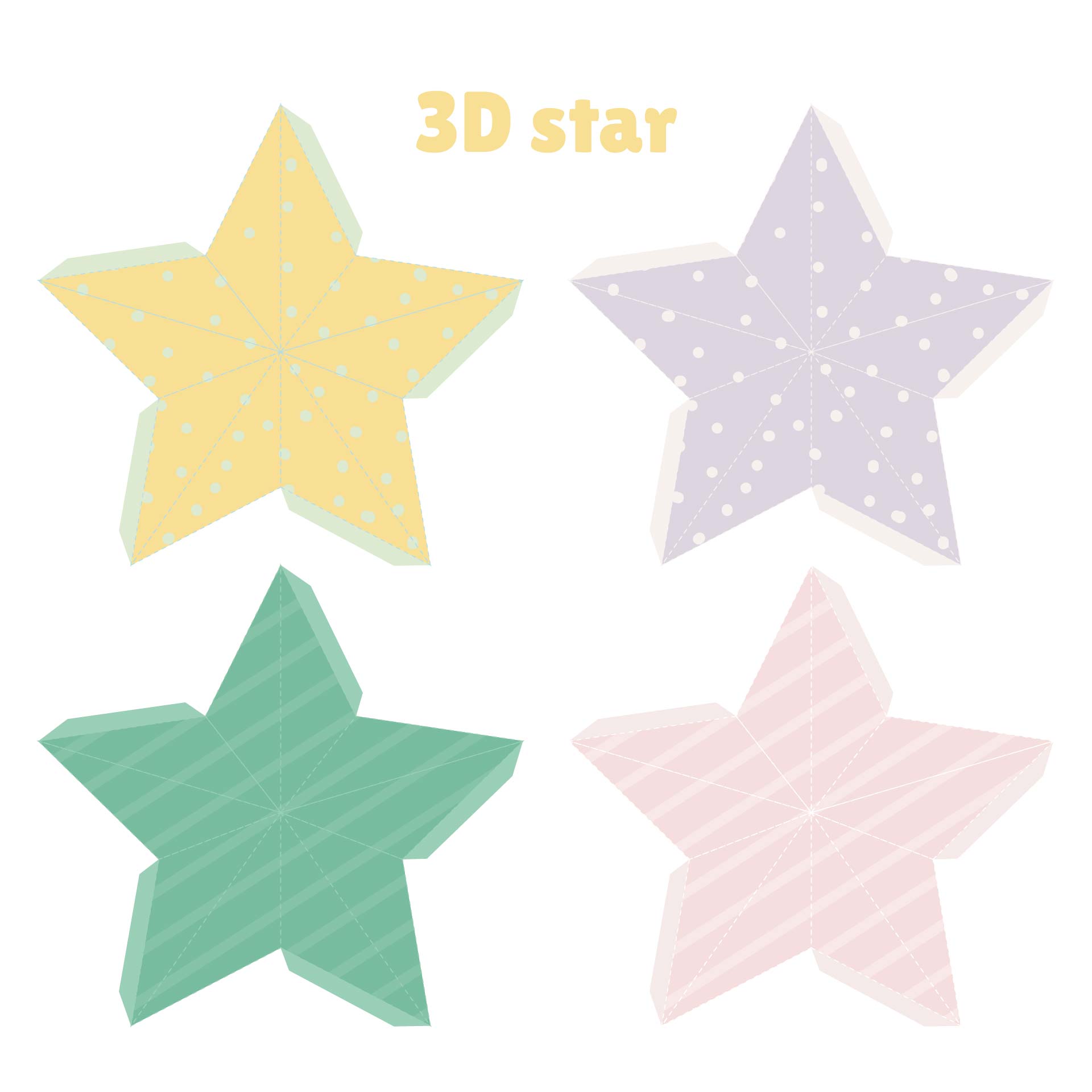 5 Best Images Of 3D Star Printable Template 3D Christmas Star Template 3D Christmas Paper 