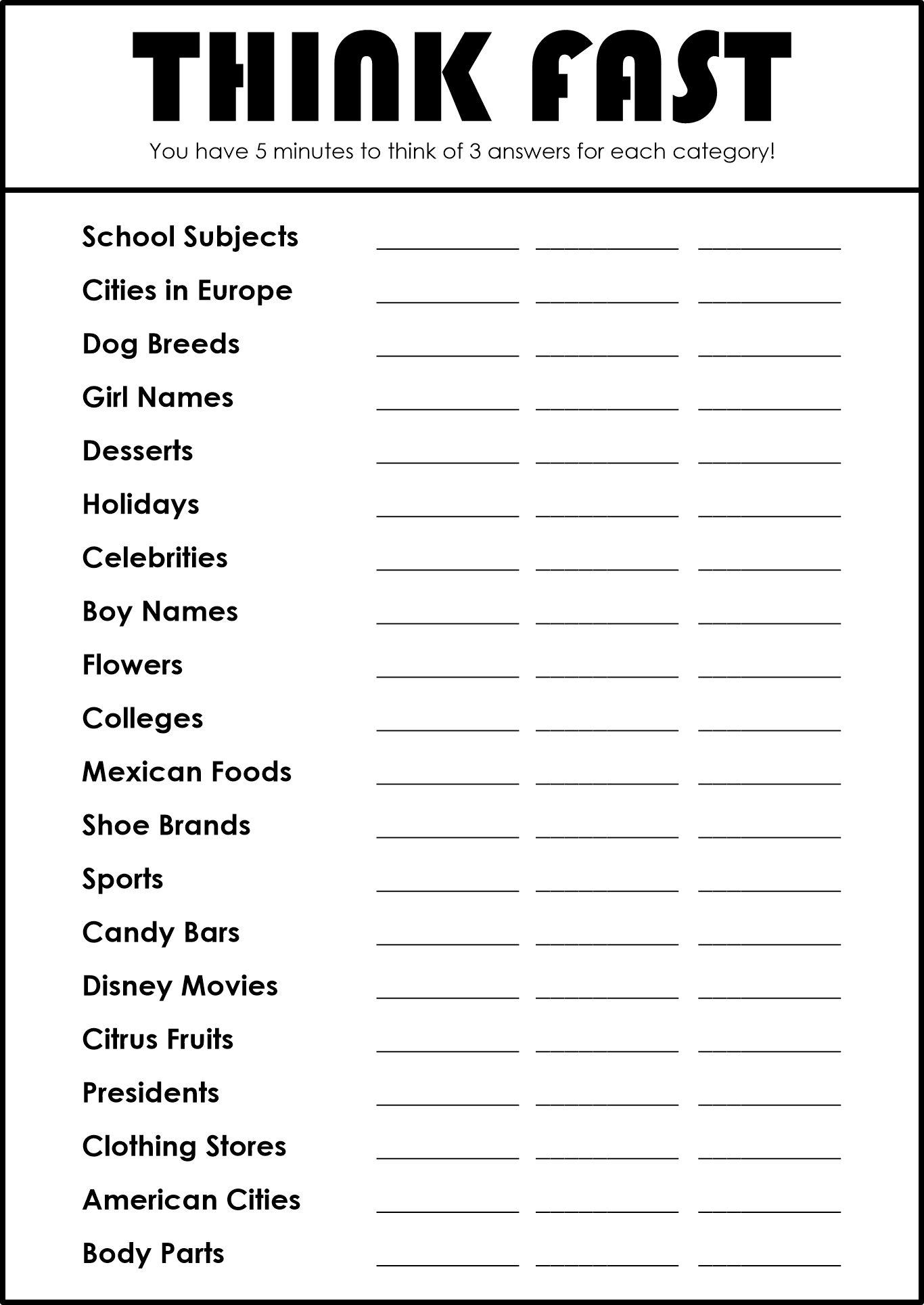 Working Memory Worksheets For Adults