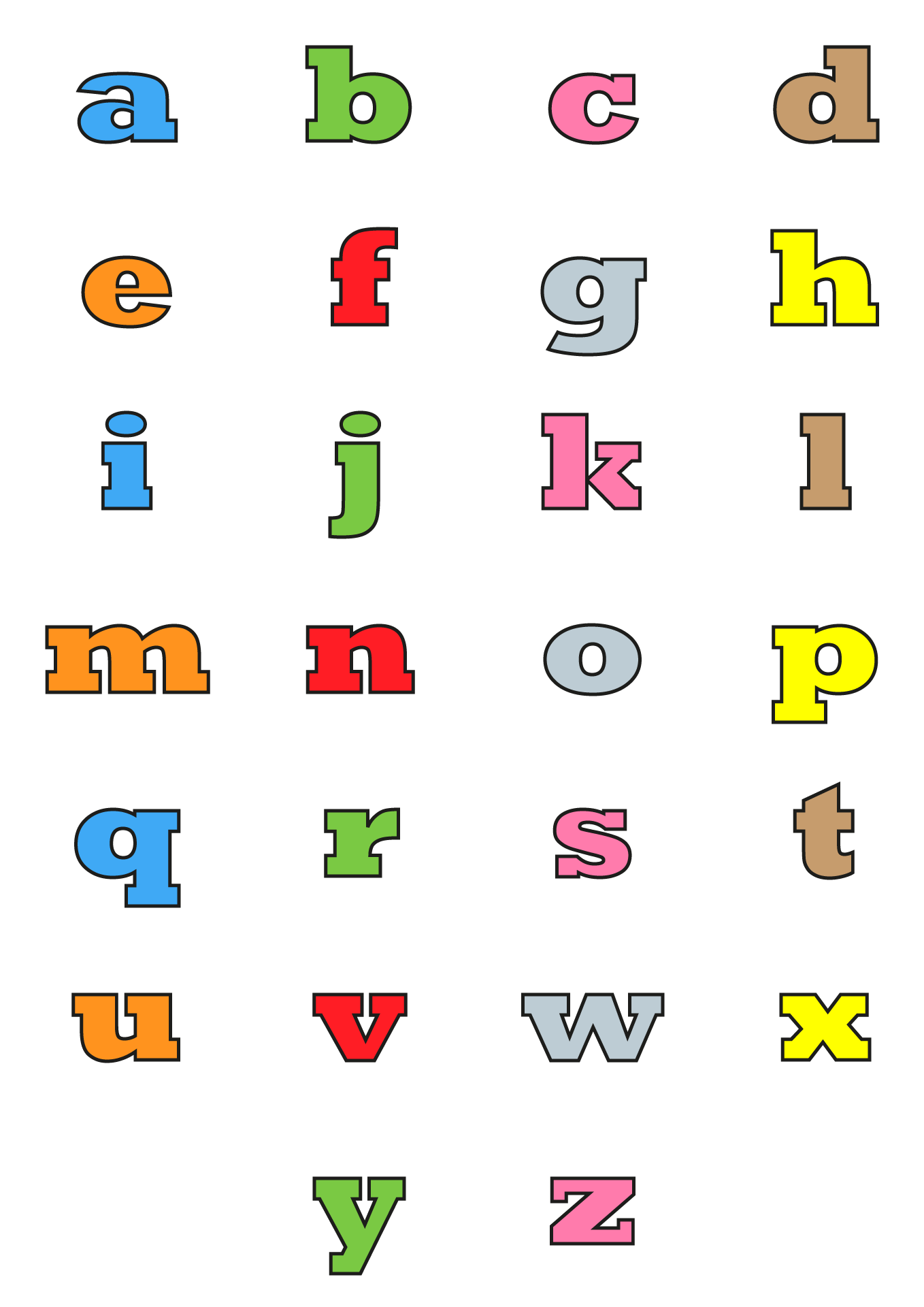 Large Print Printable Alphabet Letters For Crafts