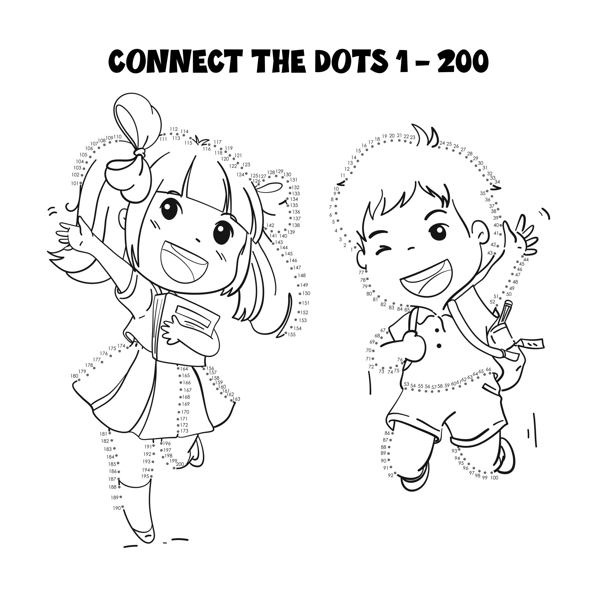 6 Best Images Of Printable Connect The Dots To 200 Hard Connect The 