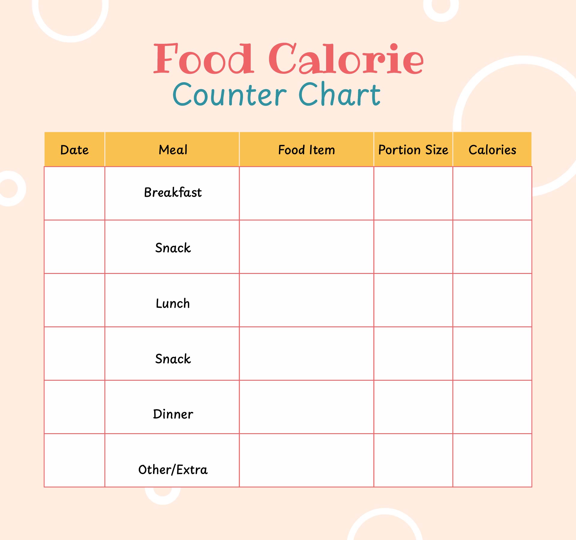5 Best Images Of Printable Food Calorie Chart PDF Printable Food 