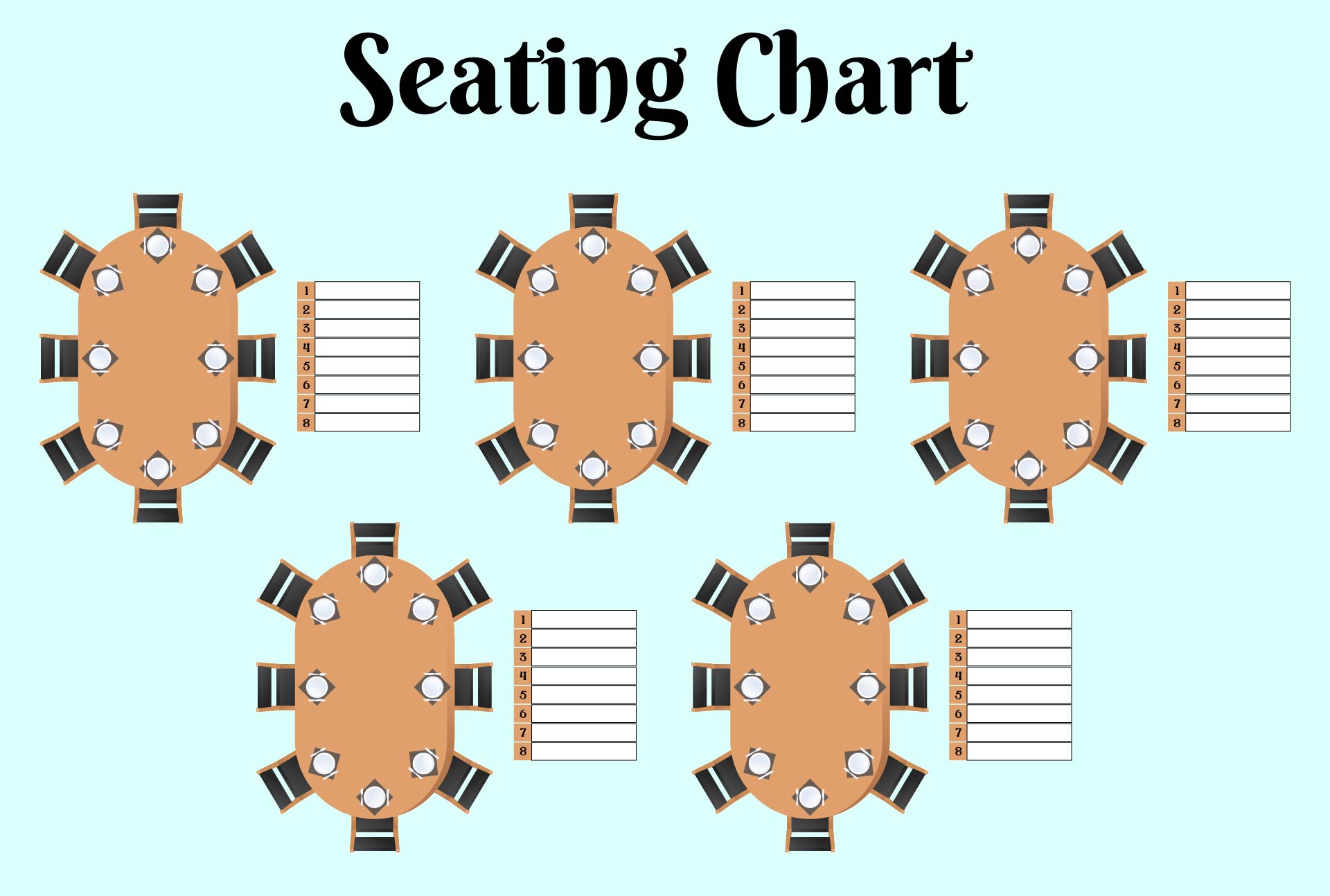 4 Best Images Of Printable Blank Wedding Seating Charts Printable 