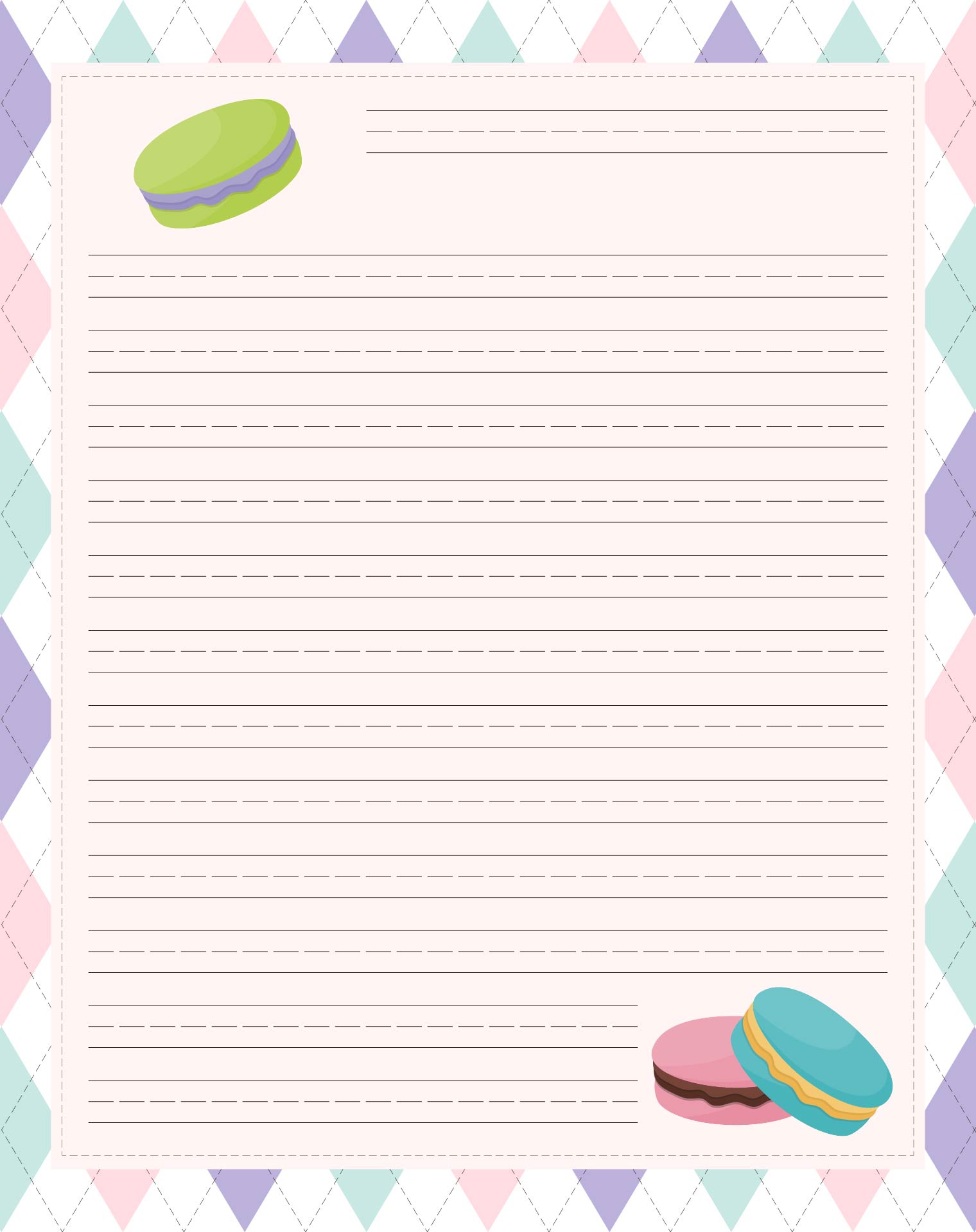 Primary Lined Paper Template Printable Primary Lined Paper Lined All 