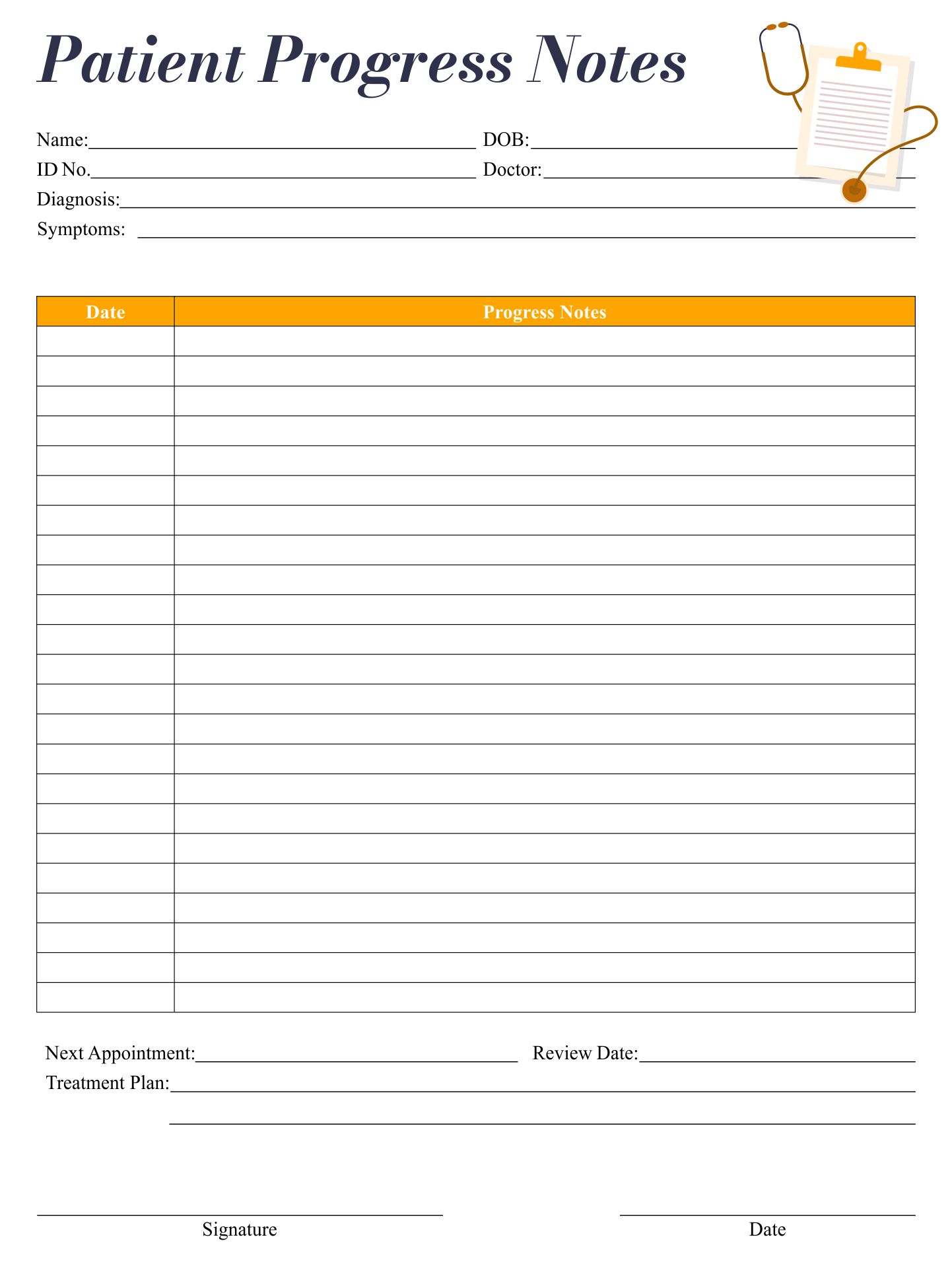 5 Best Images Of Printable Medical Progress Note Forms Printable 5 Best Images Of Printable Medical Progress Note Forms Printable