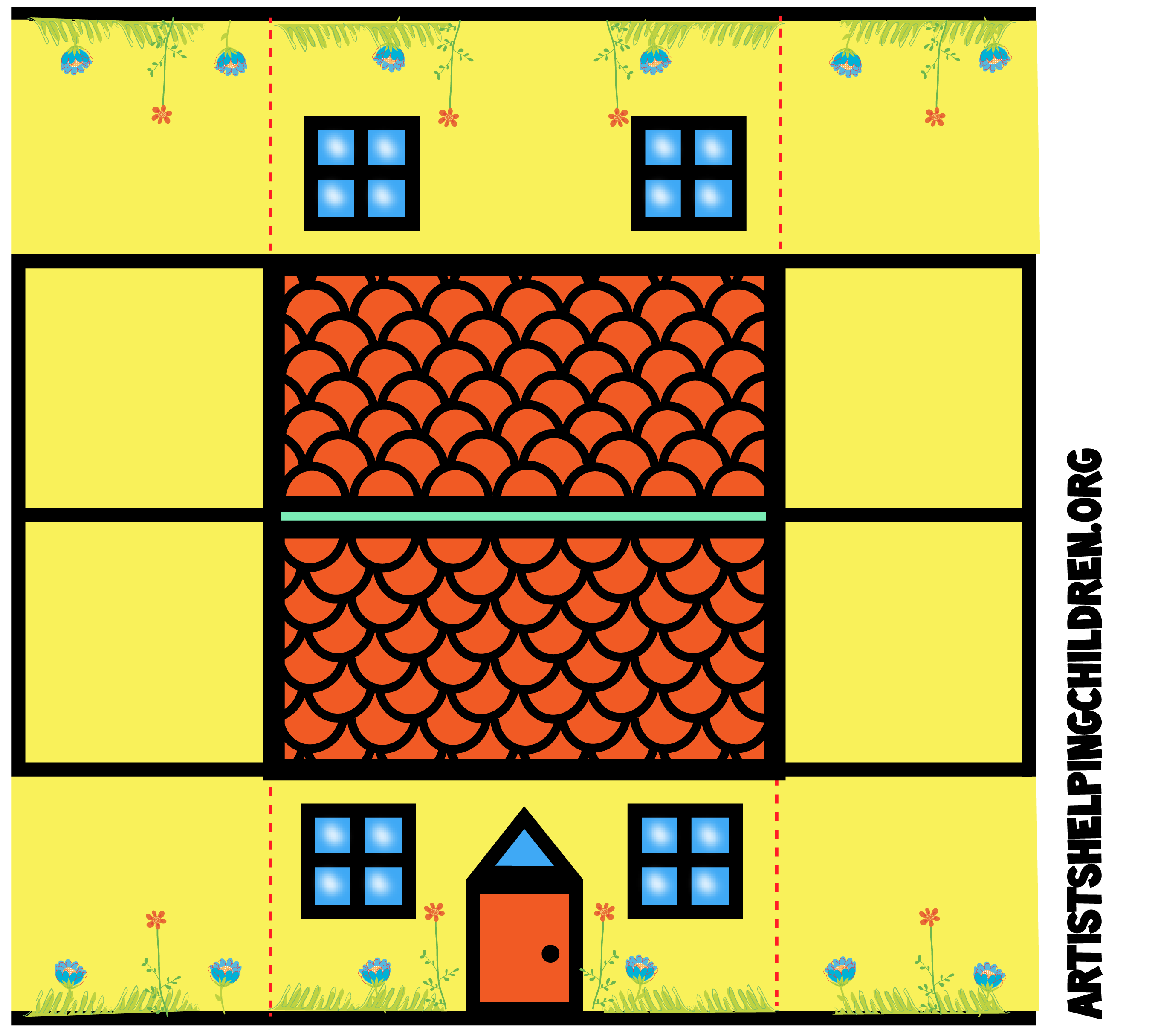 Paper House Printable Template Paper House Printable Template