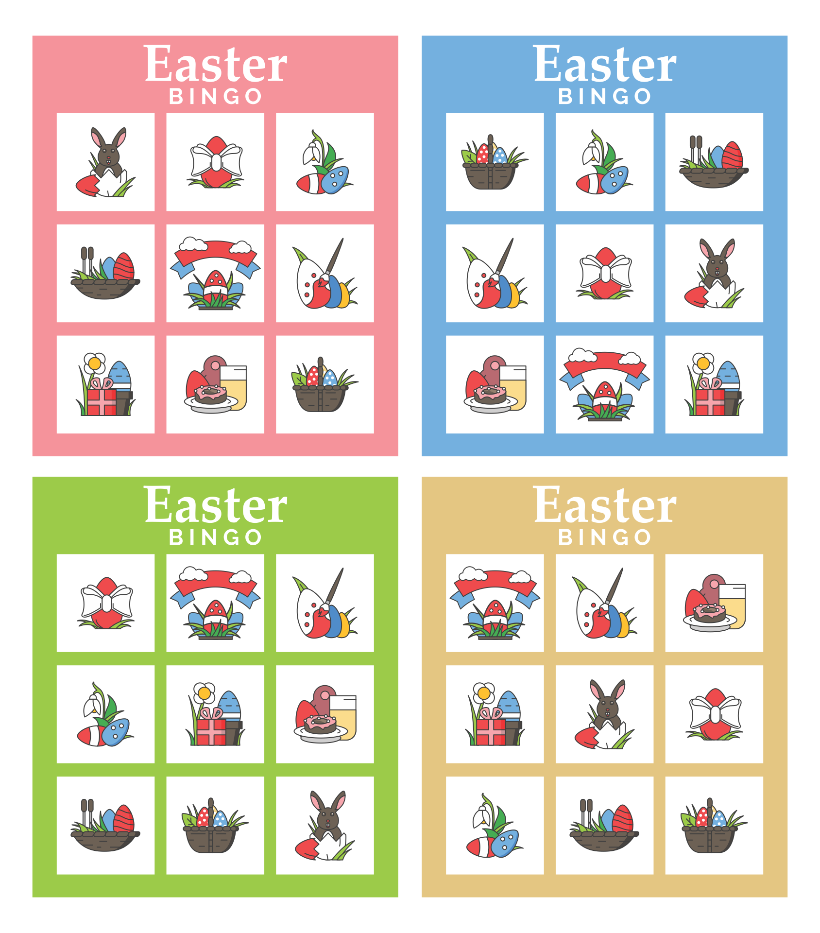 7 Best Images Of Assorted Printable Easter Bingo Game Printable 