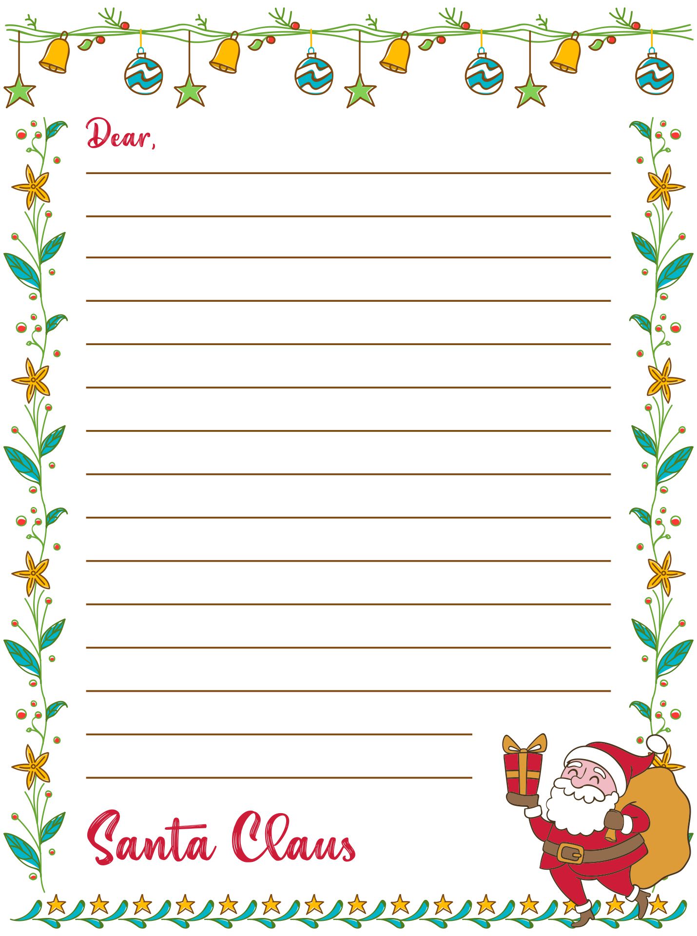 8 Best Images Of Free Printable Letters From Santa Claus Templates Free Printable Letter From