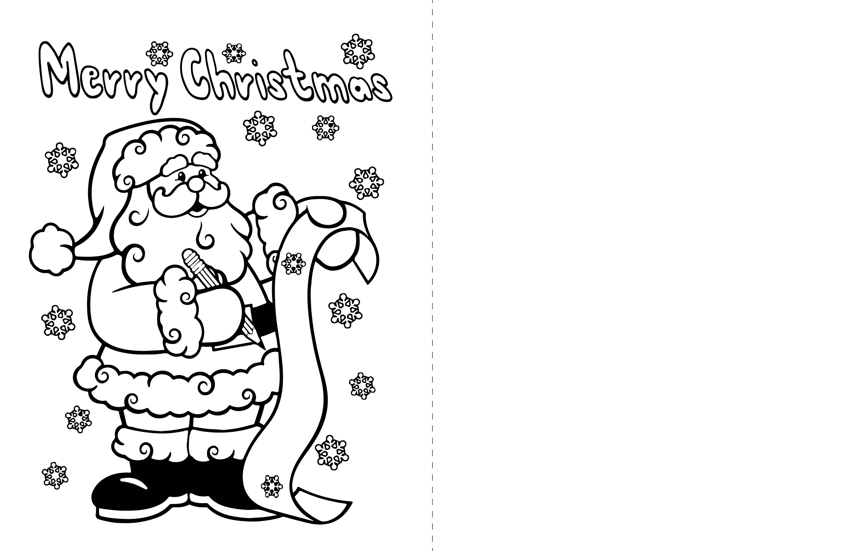 6 Best Images Of Printable Coloring Christmas Tree Card Free 