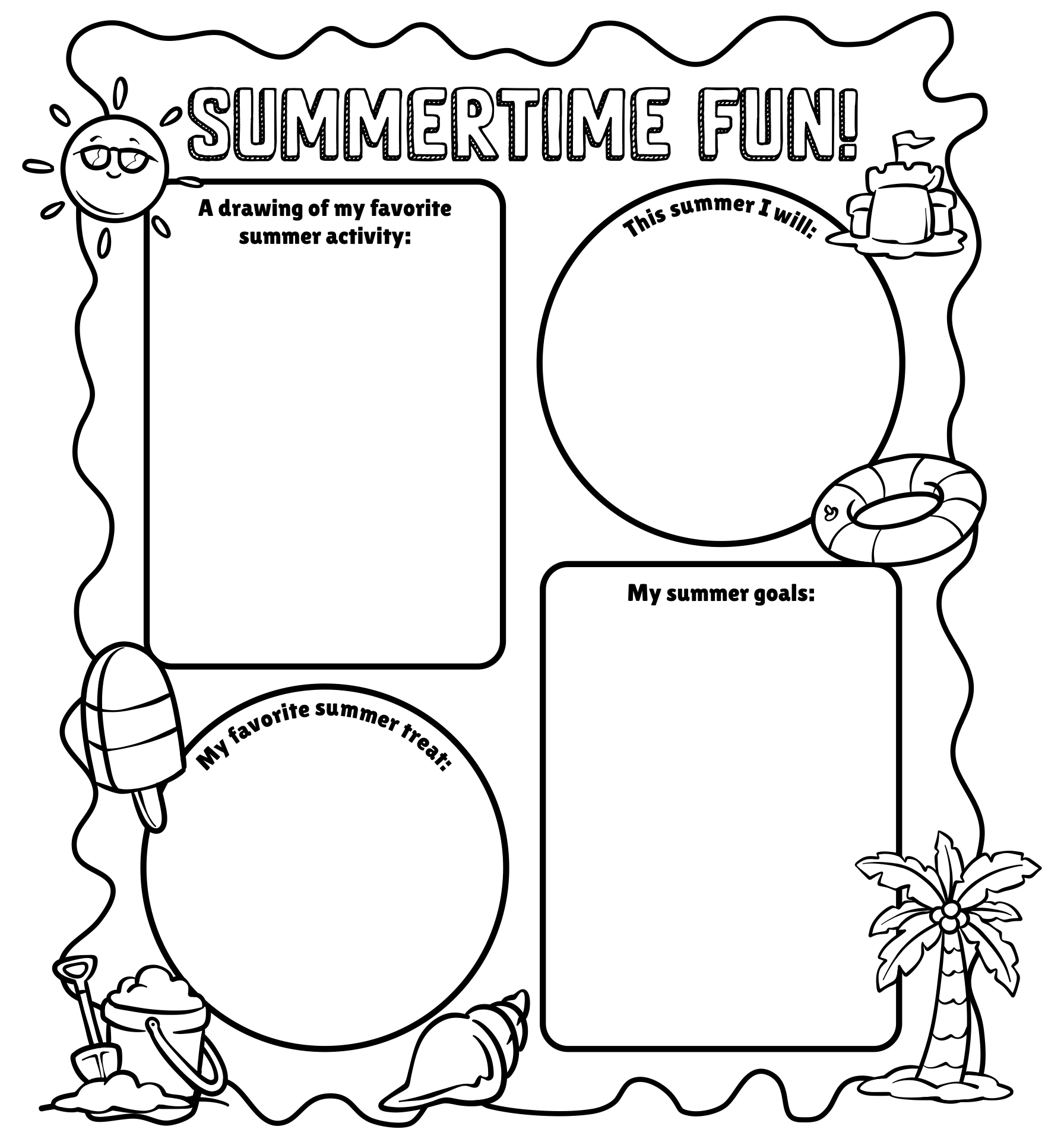4 Best Images Of Free Summer Printables Printable Summer Coloring