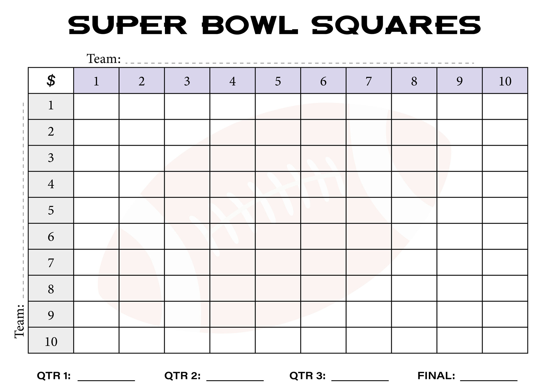 7 Best Images Of Printable 100 Square Football Pool Grid Printable 