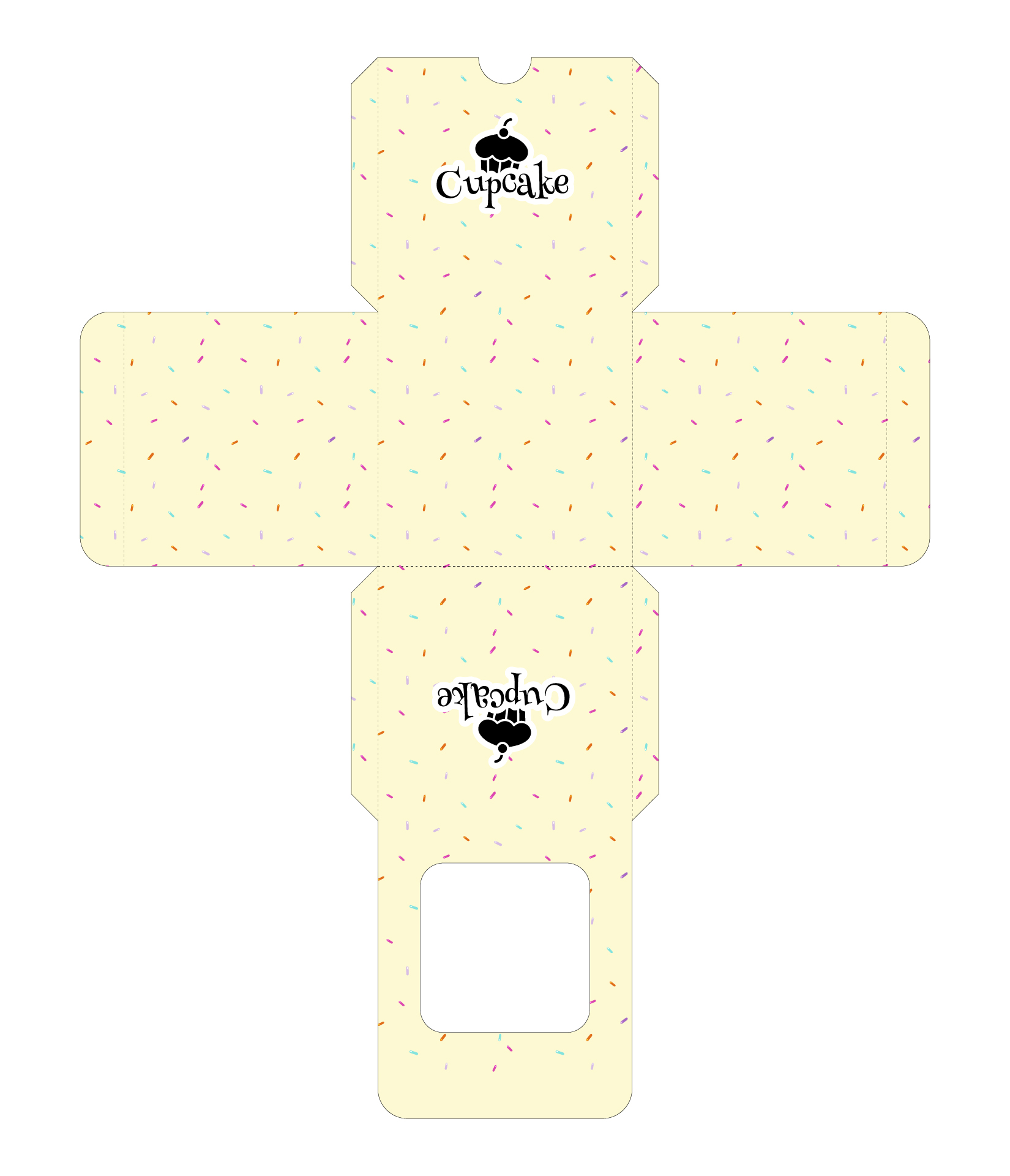Printable Cupcake Box Template Free Printable Templates