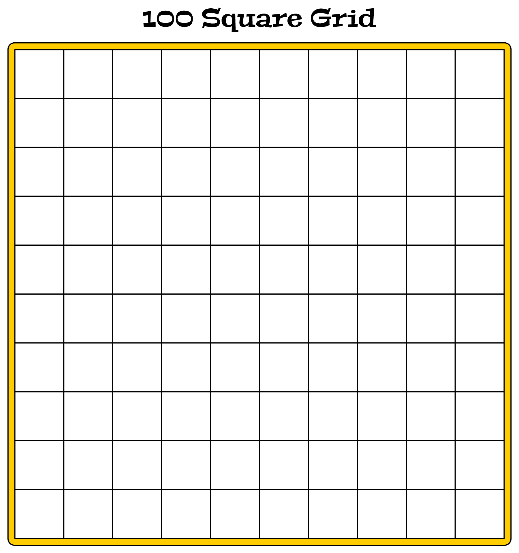 7 Best Images Of Printable Grids Squares Printable Blank 100 Square Grid Blank 100 Square 
