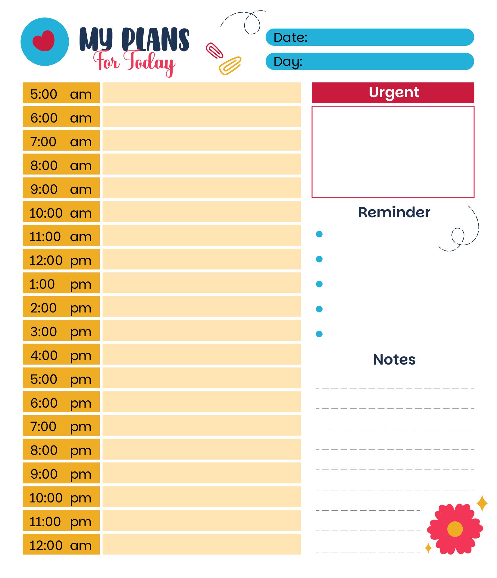8 Best Images Of Printable Daily Hourly Calendar Template Conference 