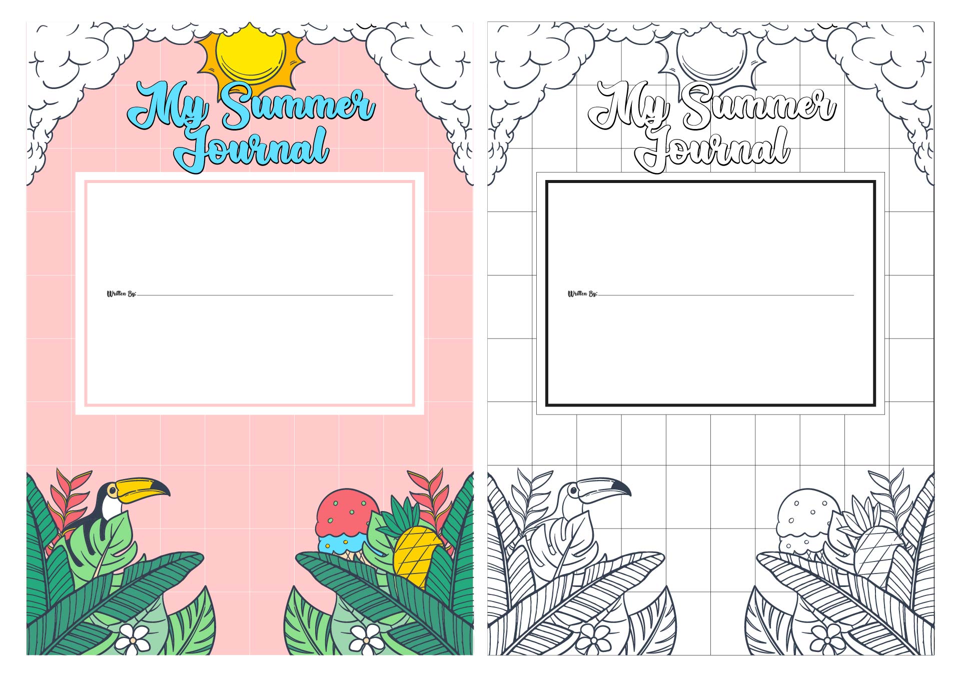 Writing Journal Cover Printable Writing Journal Cover Printable