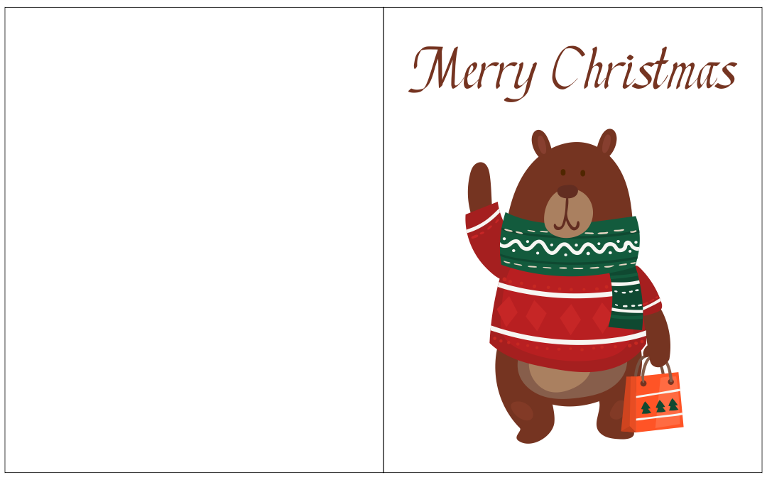 6 Best Images Of Free Printable Christmas Card Templates Christmas 