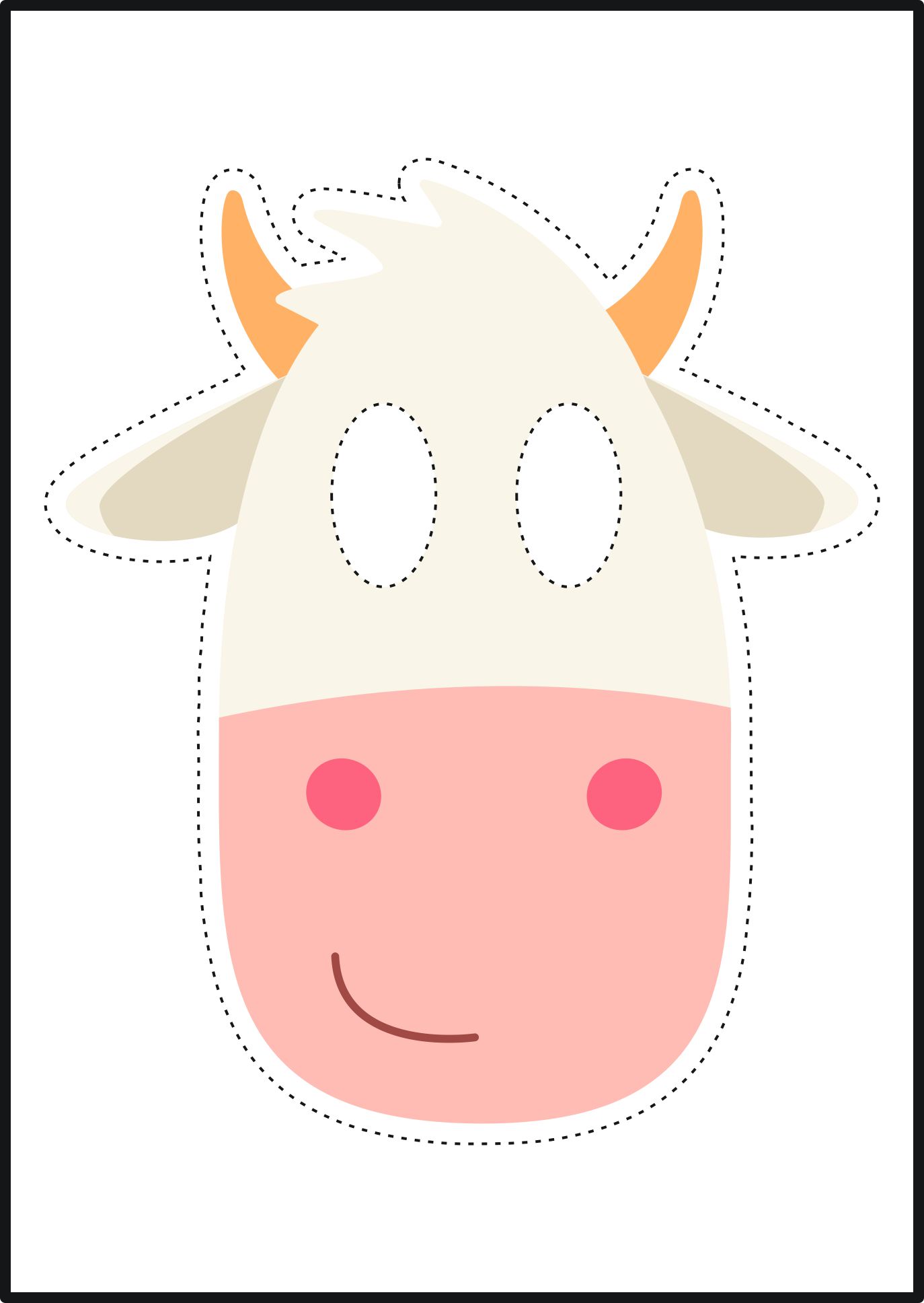 Free Printable Cow Mask Template Printable Templates Free