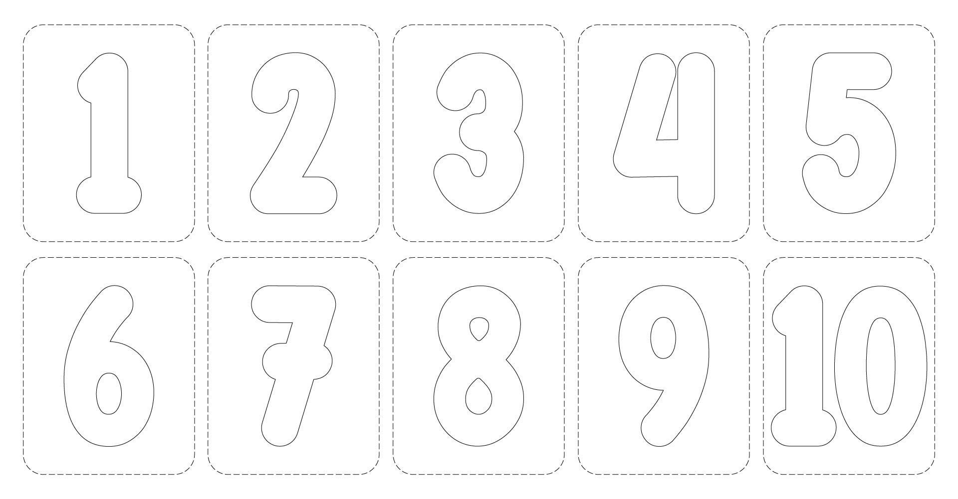 Large Printable Numbers 1 10 Printable World Holiday