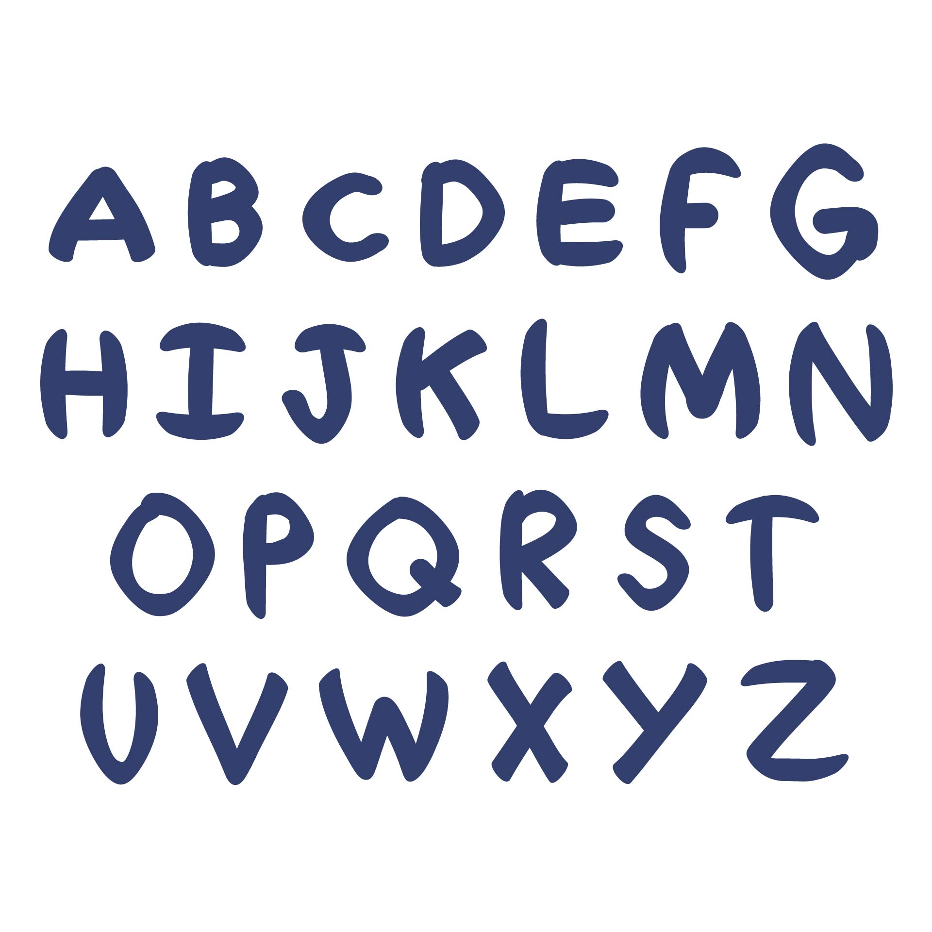 7 Best Images Of Big Printable Bubble Letters A Z Small Printable