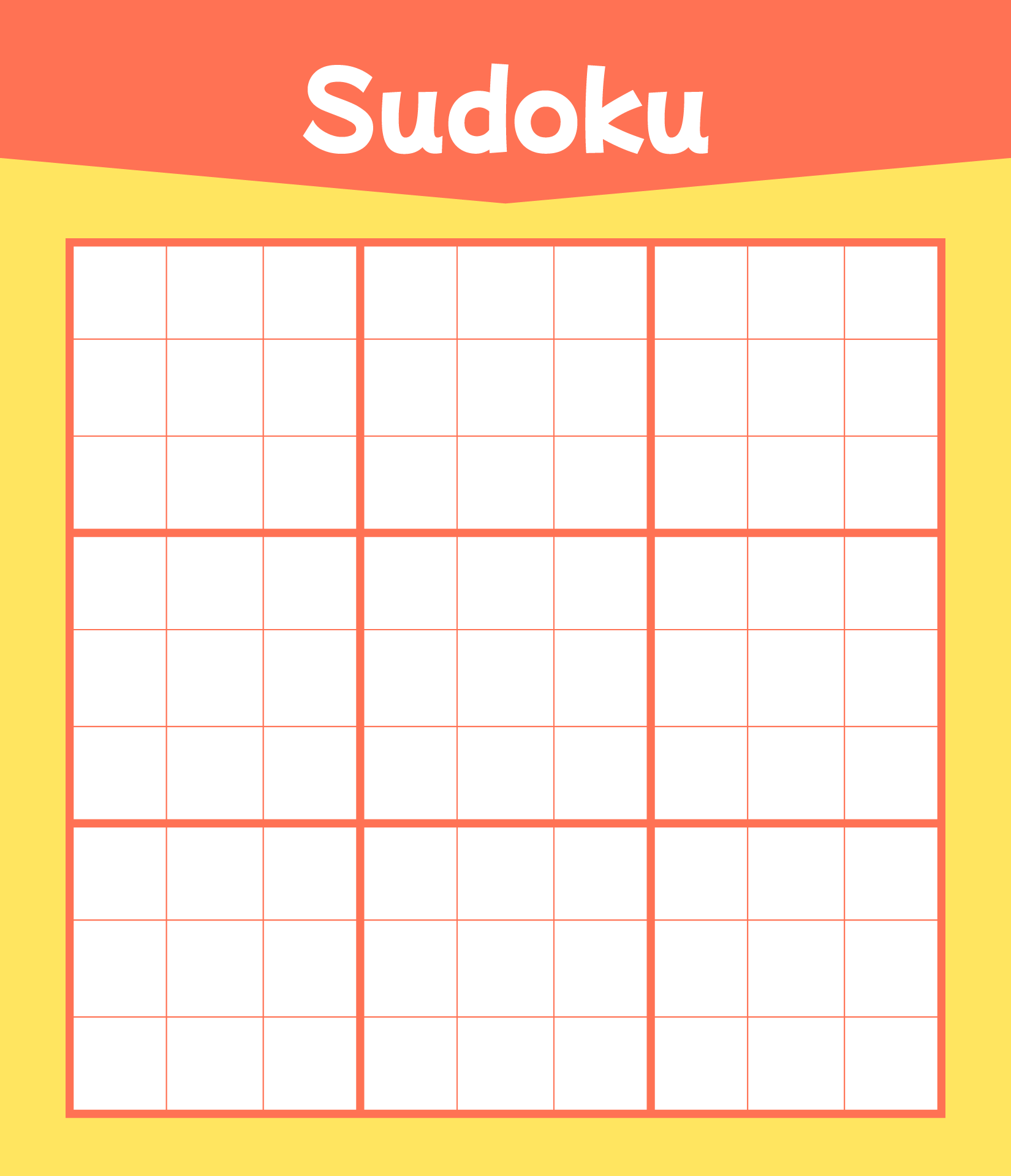 Blank Sudoku Grid Printable Printable Word Searches