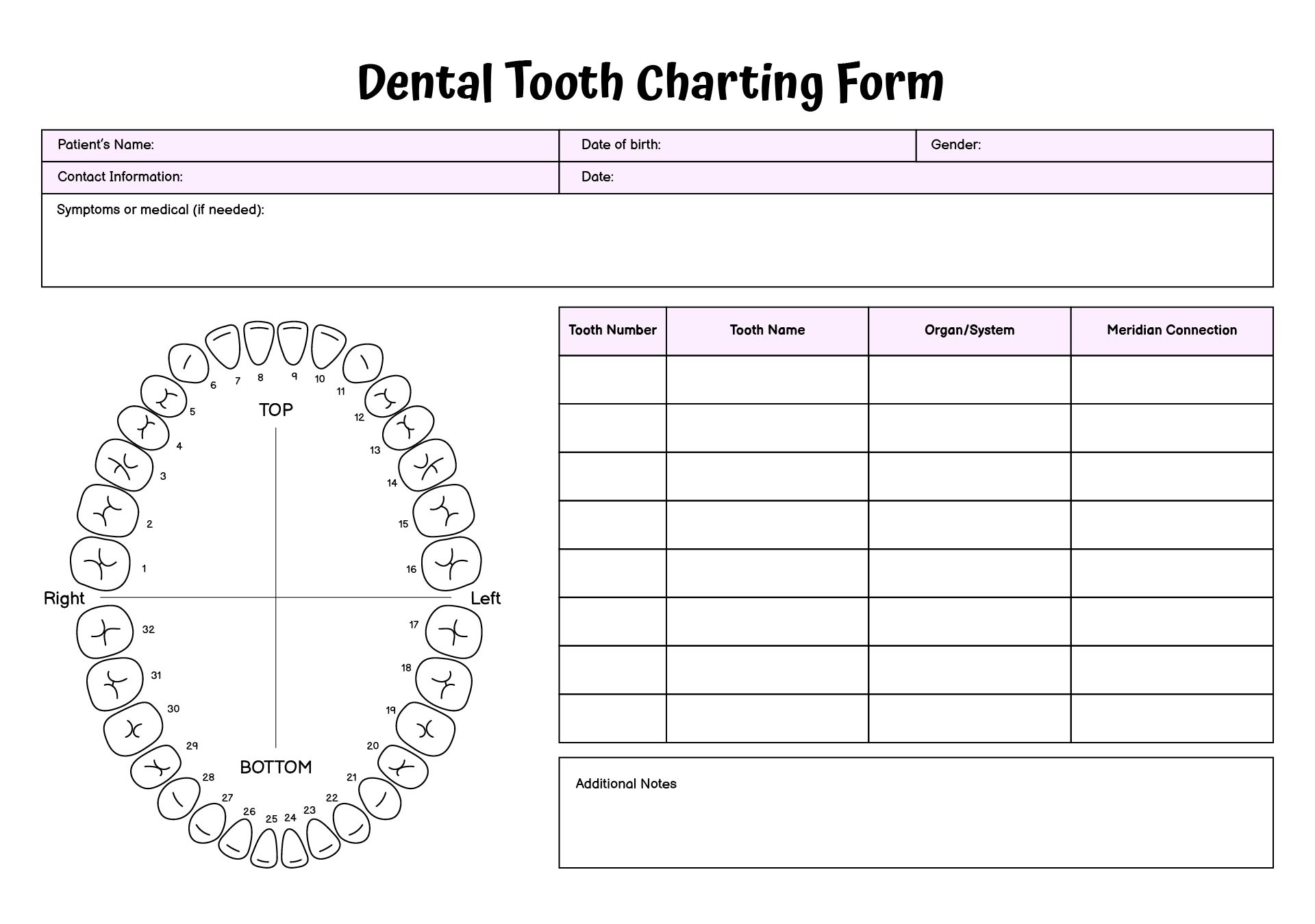 Pdf Printable Dental Charting Forms Get Your Hands On Amazing Free 