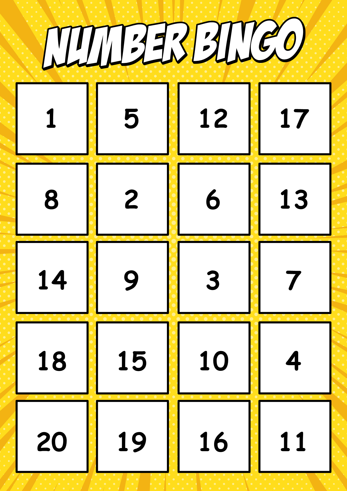 6 Best Images Of Free Printable Number Bingo Free Printable Number 