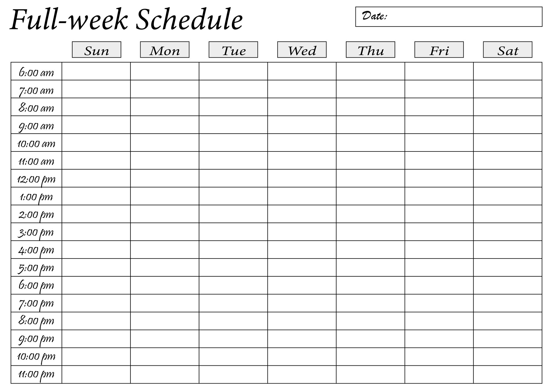 8 Best Images Of Printable Hourly Calendar Template Free Printable 