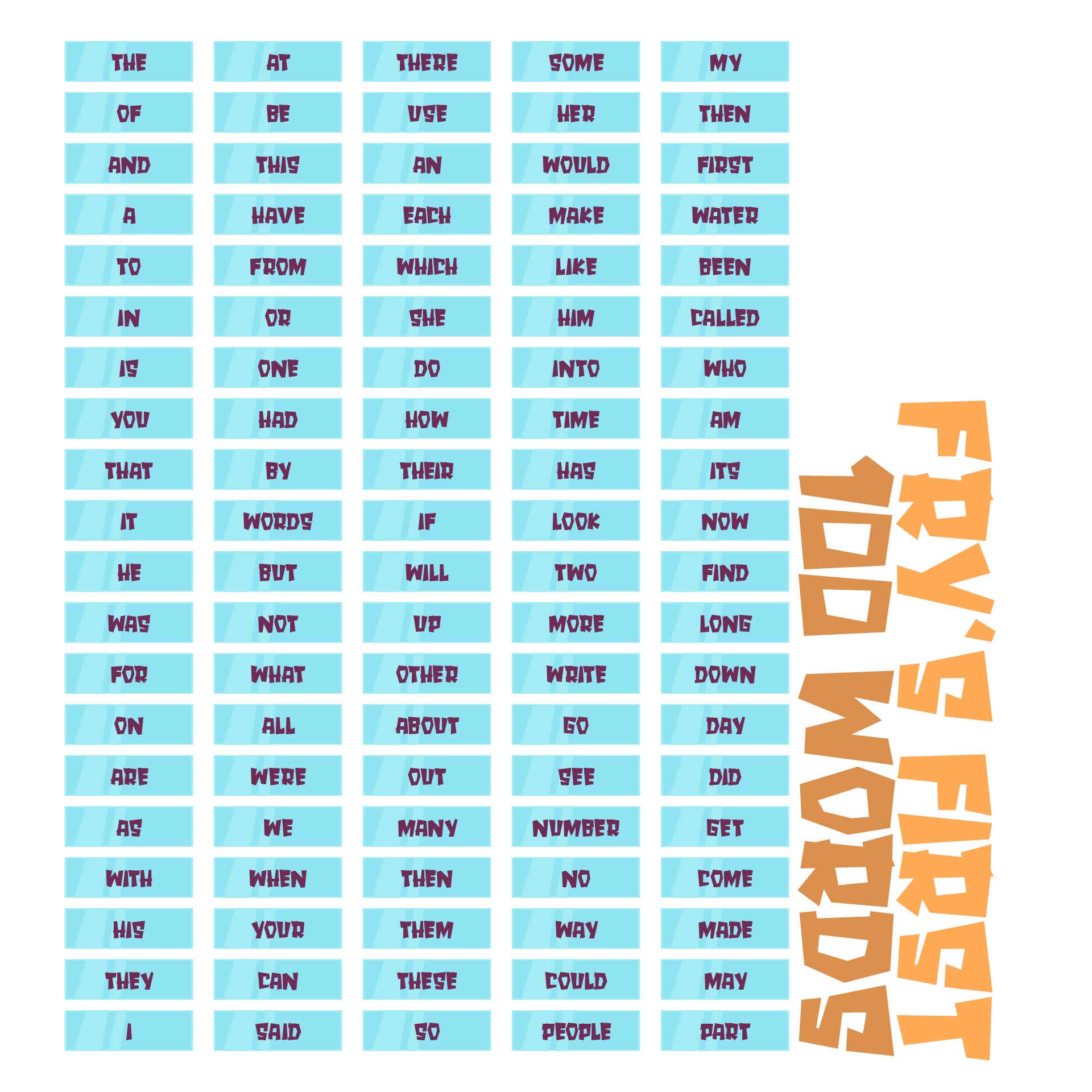 6 Best Images Of First 100 Sight Words Printable Kindergarten Sight