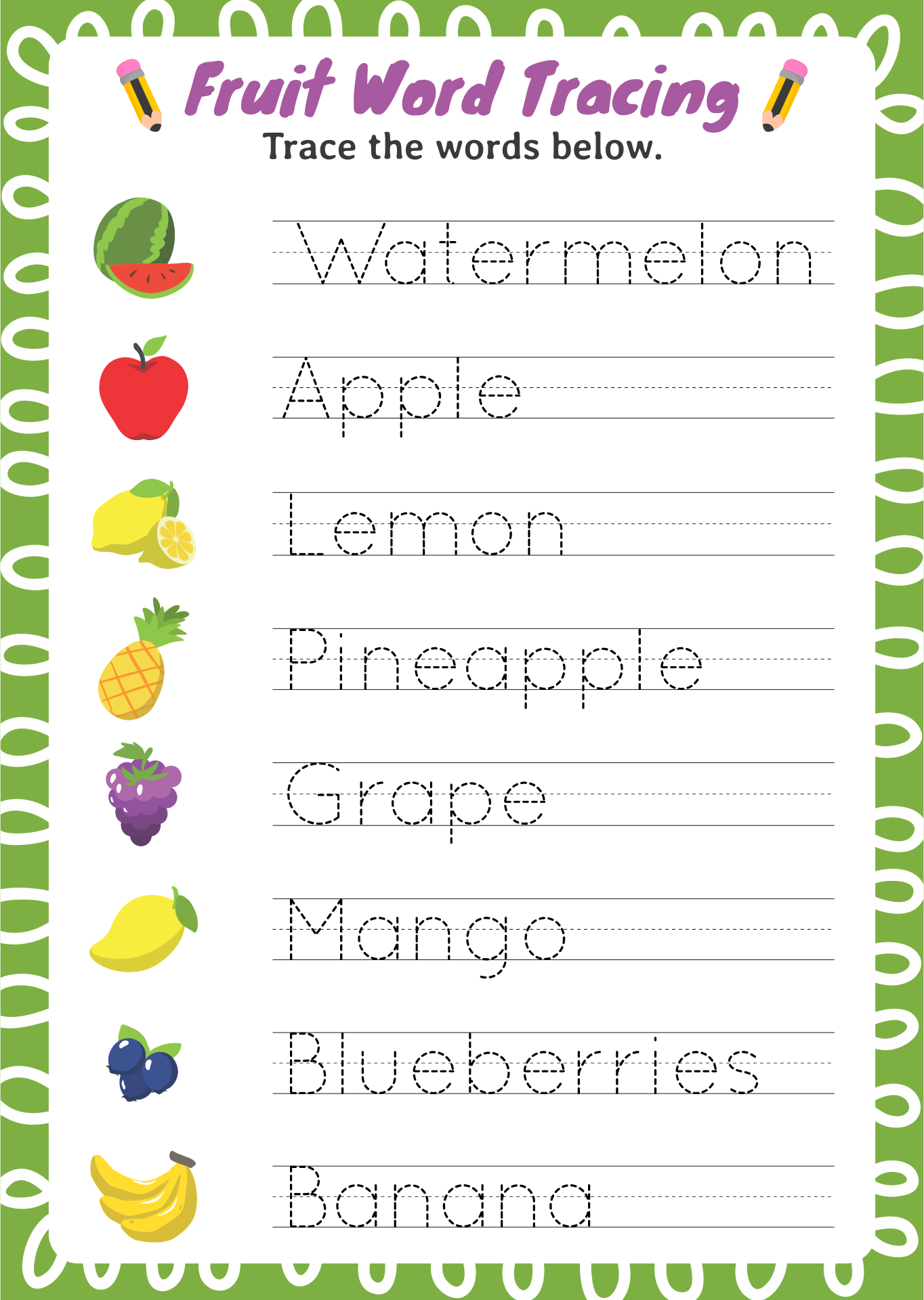 6 Best Images Of Preschool Tracing Worksheets Printable Word 