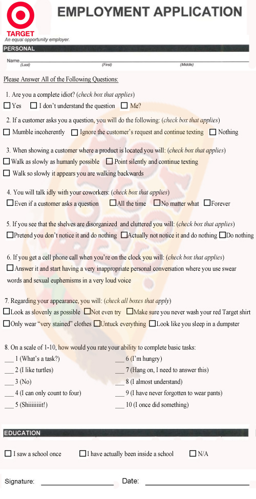 Target Printable Job Application Form - Printable Forms Free Online Target Printable Job Application Form - Printable Forms Free Online