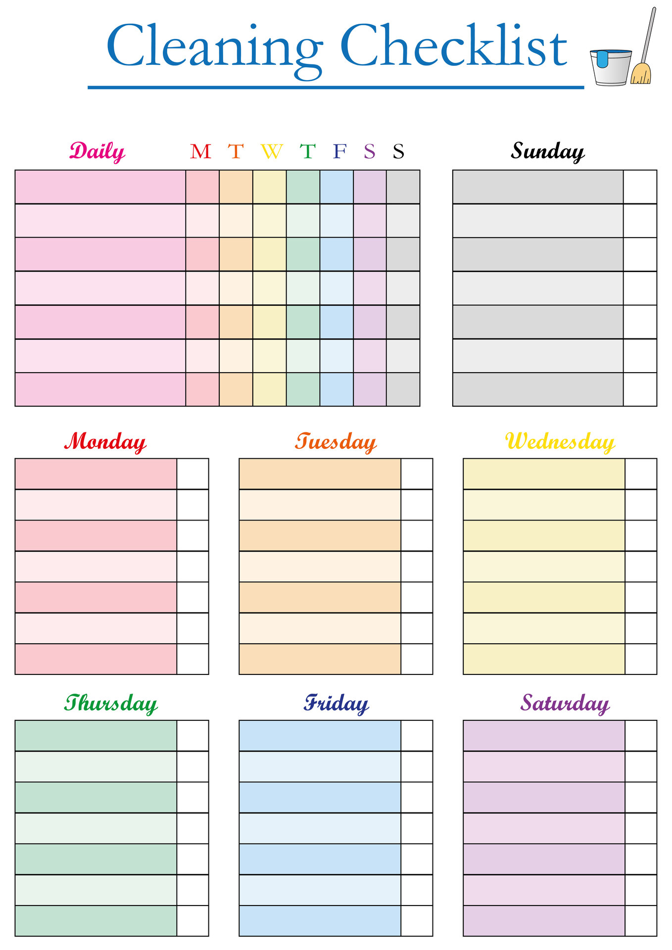 8 Best Images Of Housekeeping Cleaning Checklist Printable