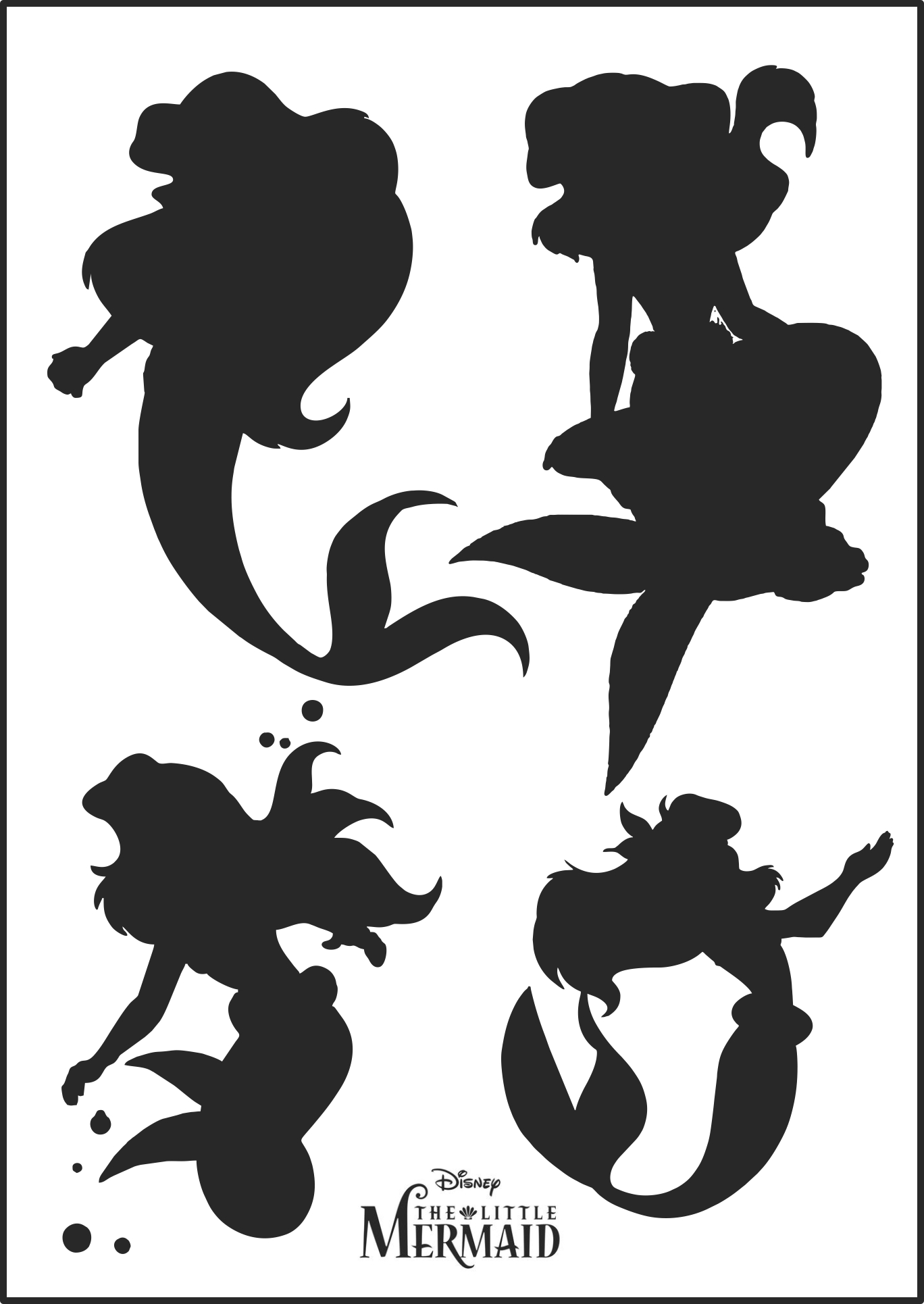 Printable Ariel Pumpkin Stencil Minimalist Blank Printable