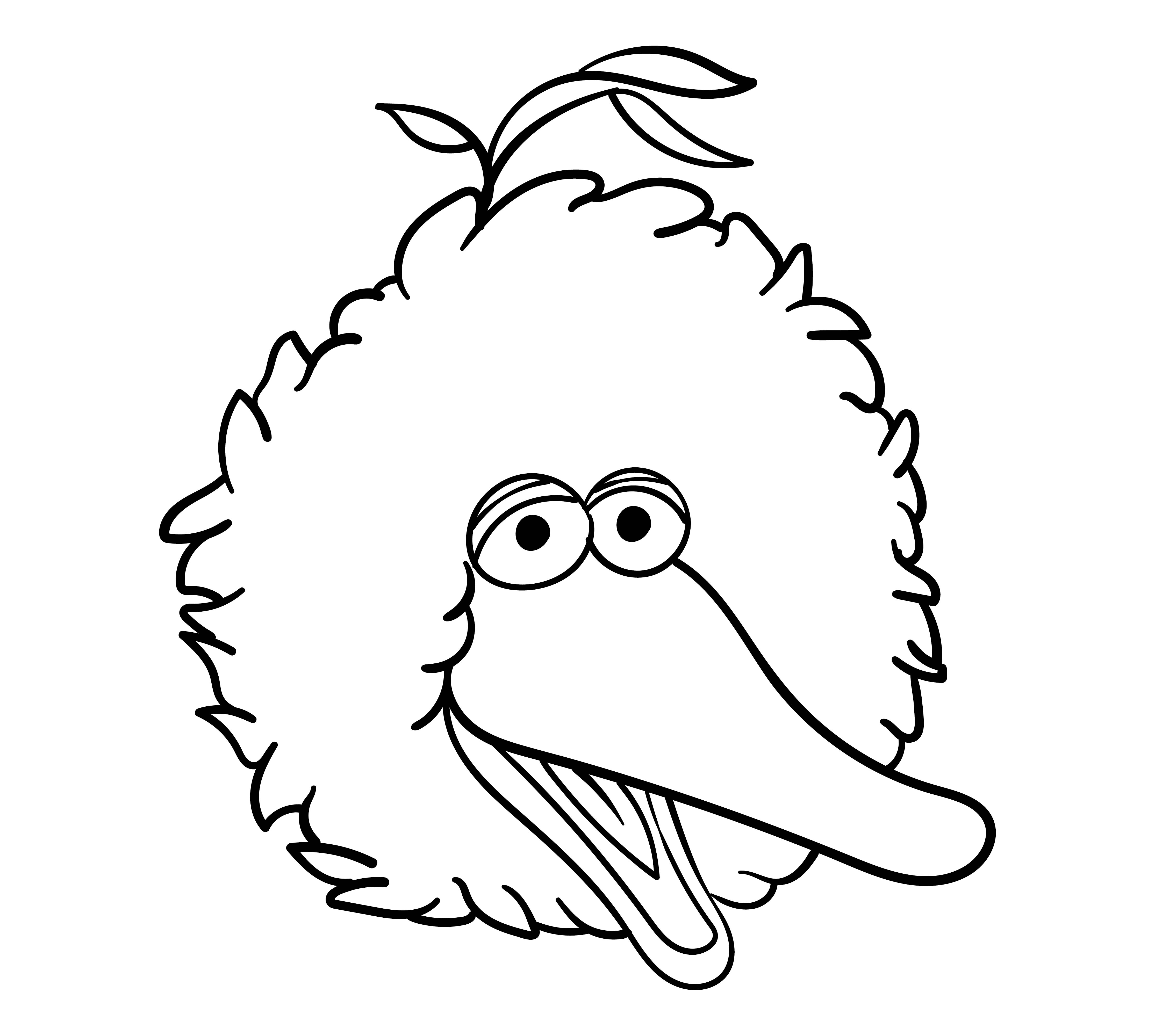 8 Best Images Of Big Bird Face Printable Sesame Street Big Bird Face 