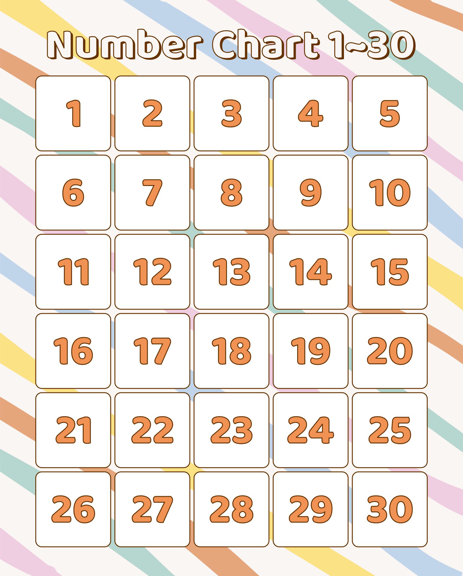 5 Best Images Of Printable Number Grid 1 25 Printable Number Chart 1 