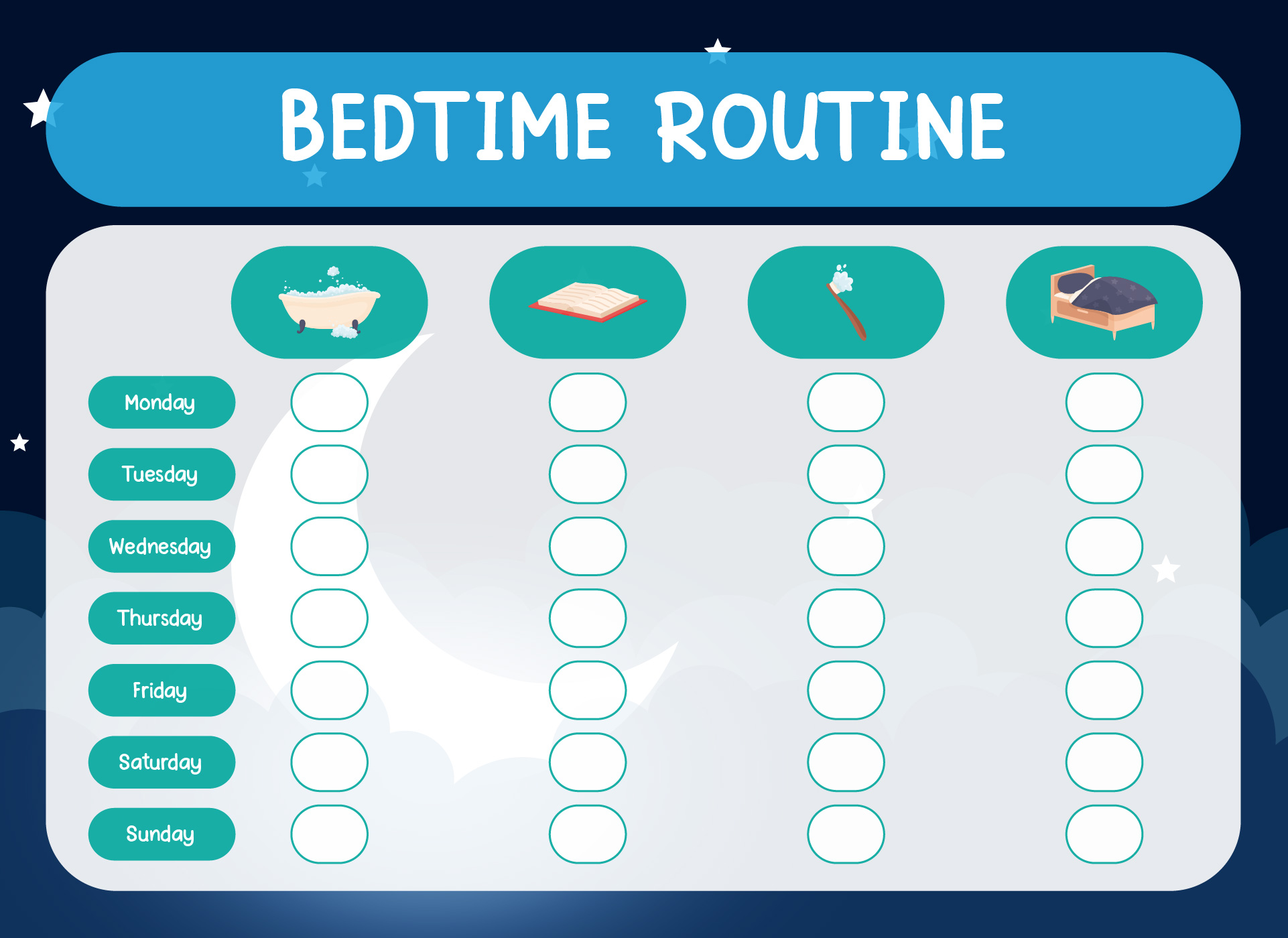 Toddler Routine Chart Printable