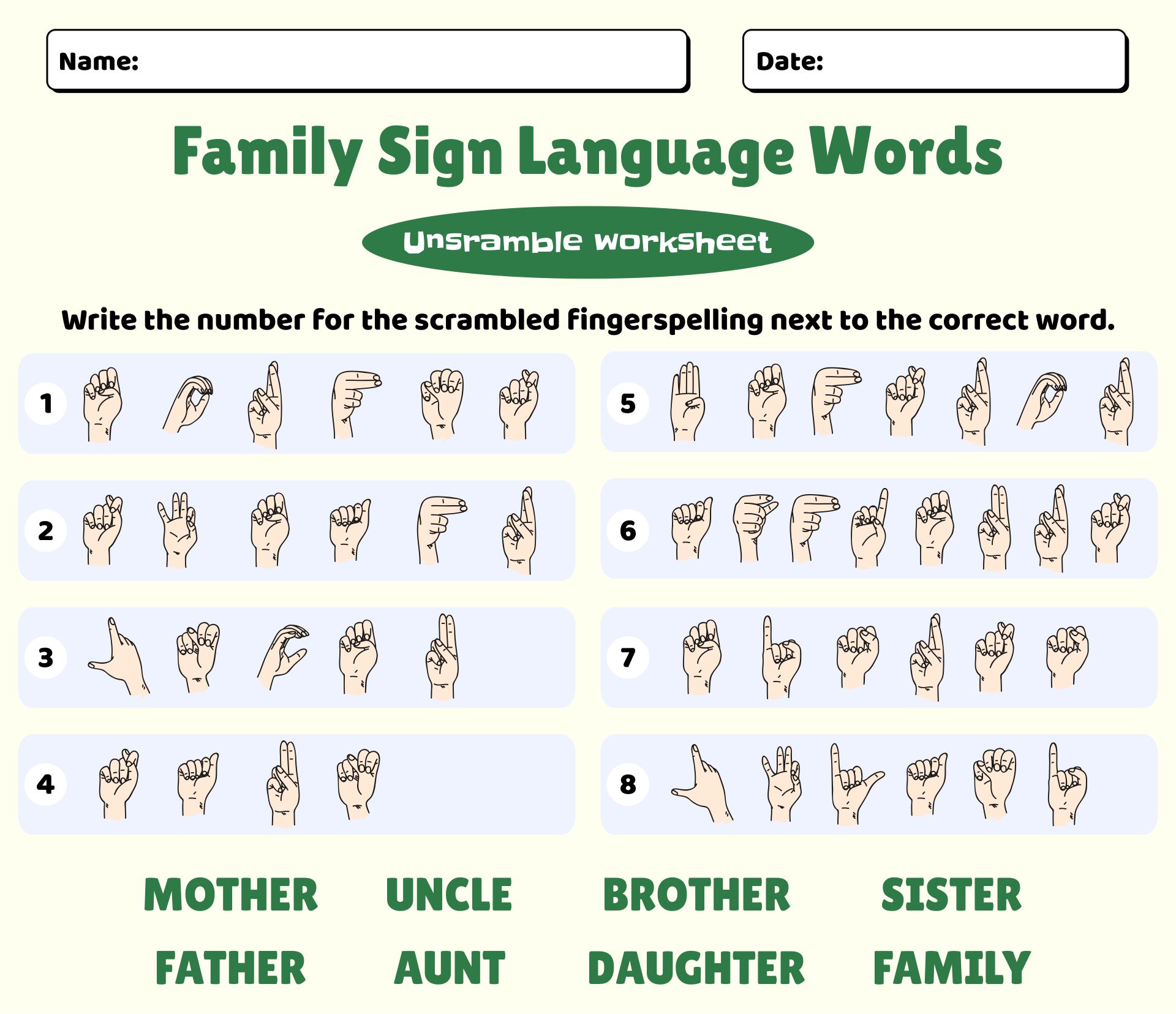 4 Best Images Of Sign Language Words Printable Worksheets Sign 