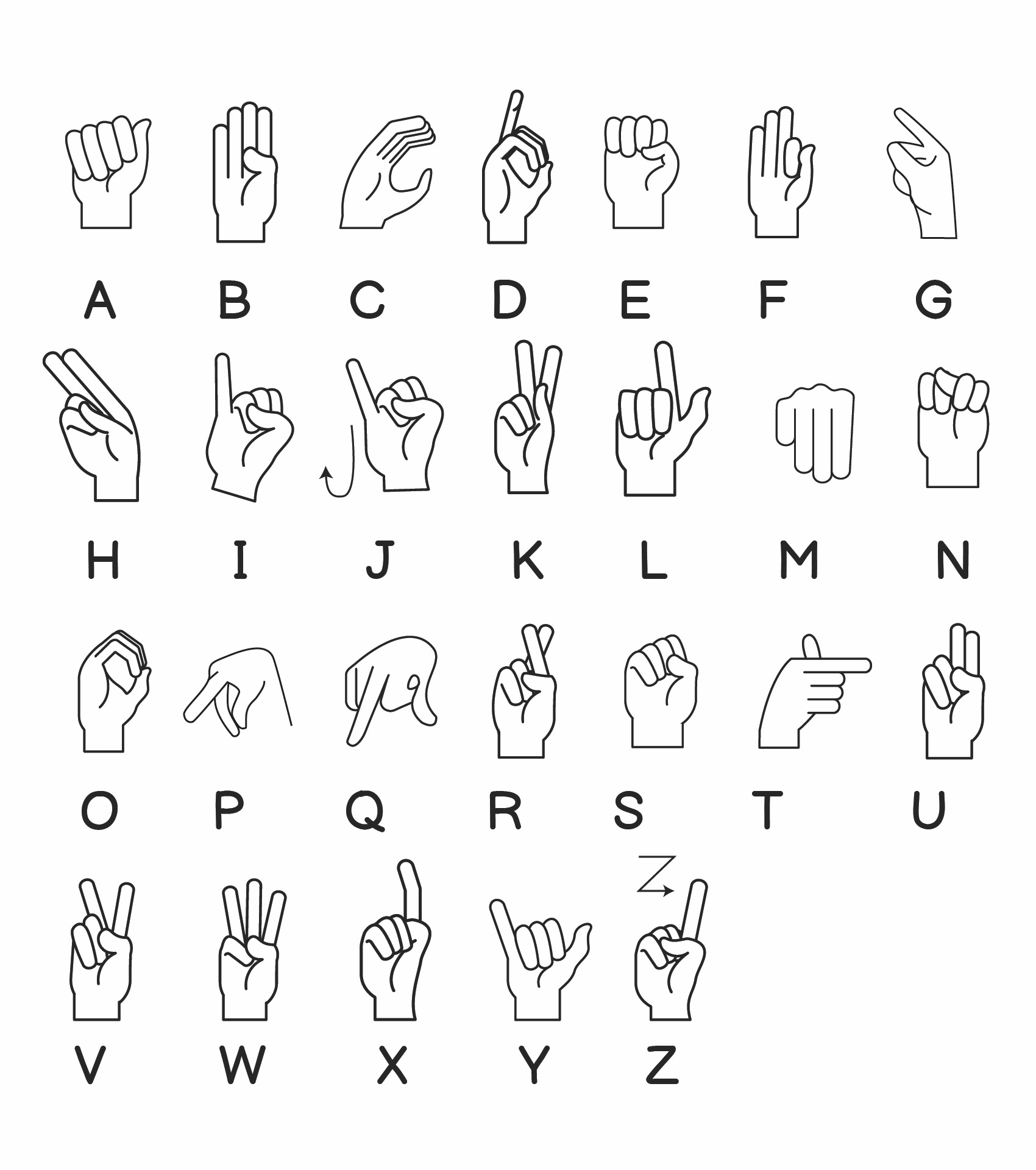 5 Best Images Of Printable American Sign Language Words ASL American 