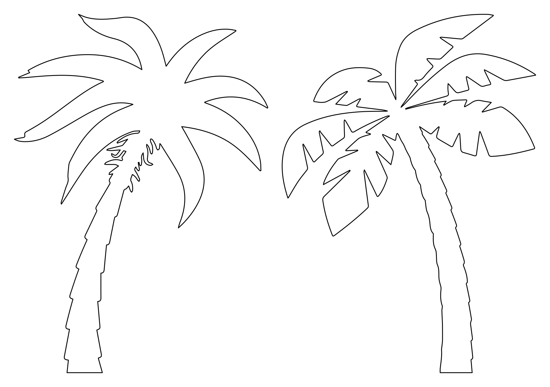 Free Printable Palm Tree Template Printable Templates