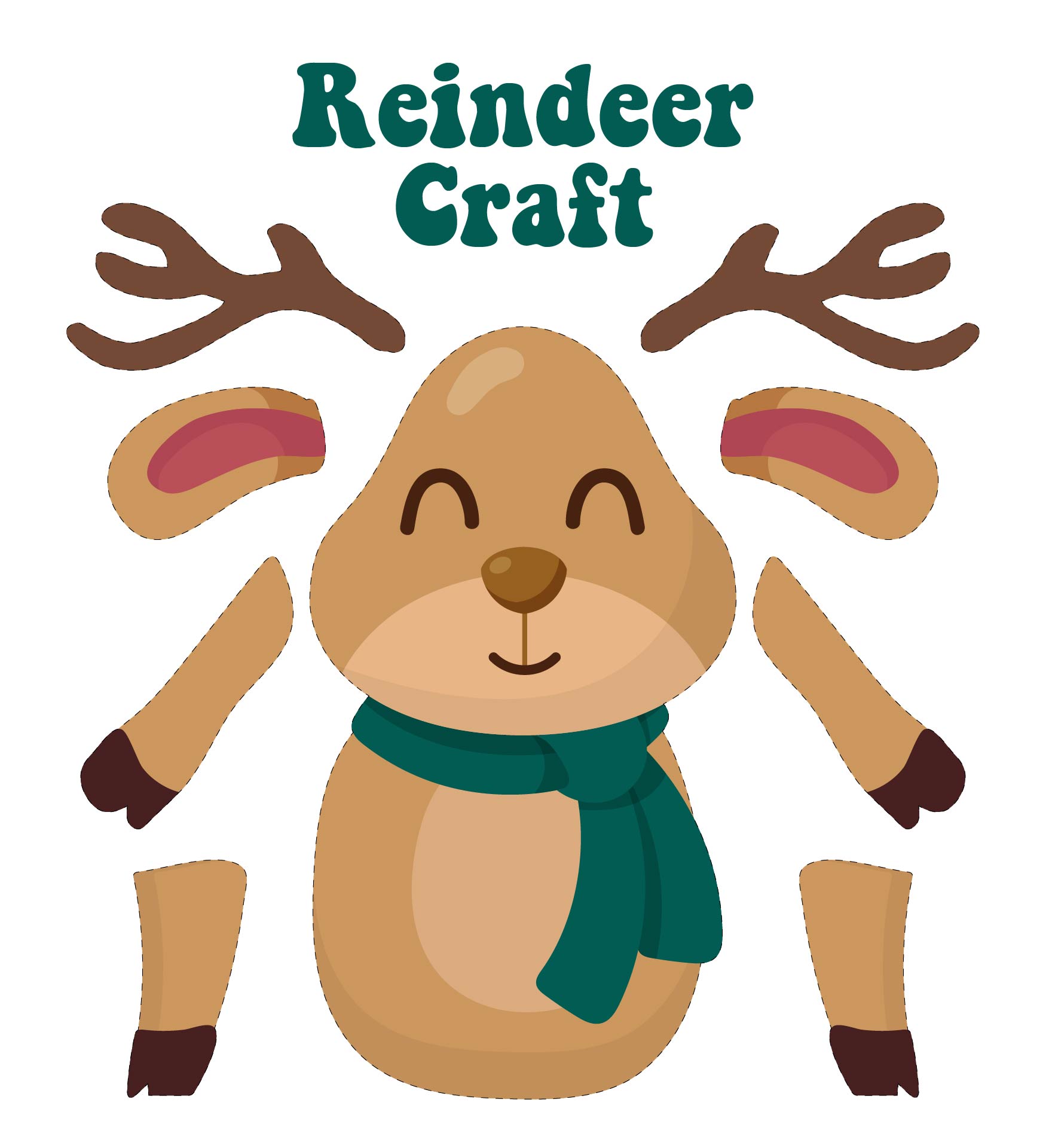 6 Best Images Of Antler Pattern Printable Free Reindeer Antler 