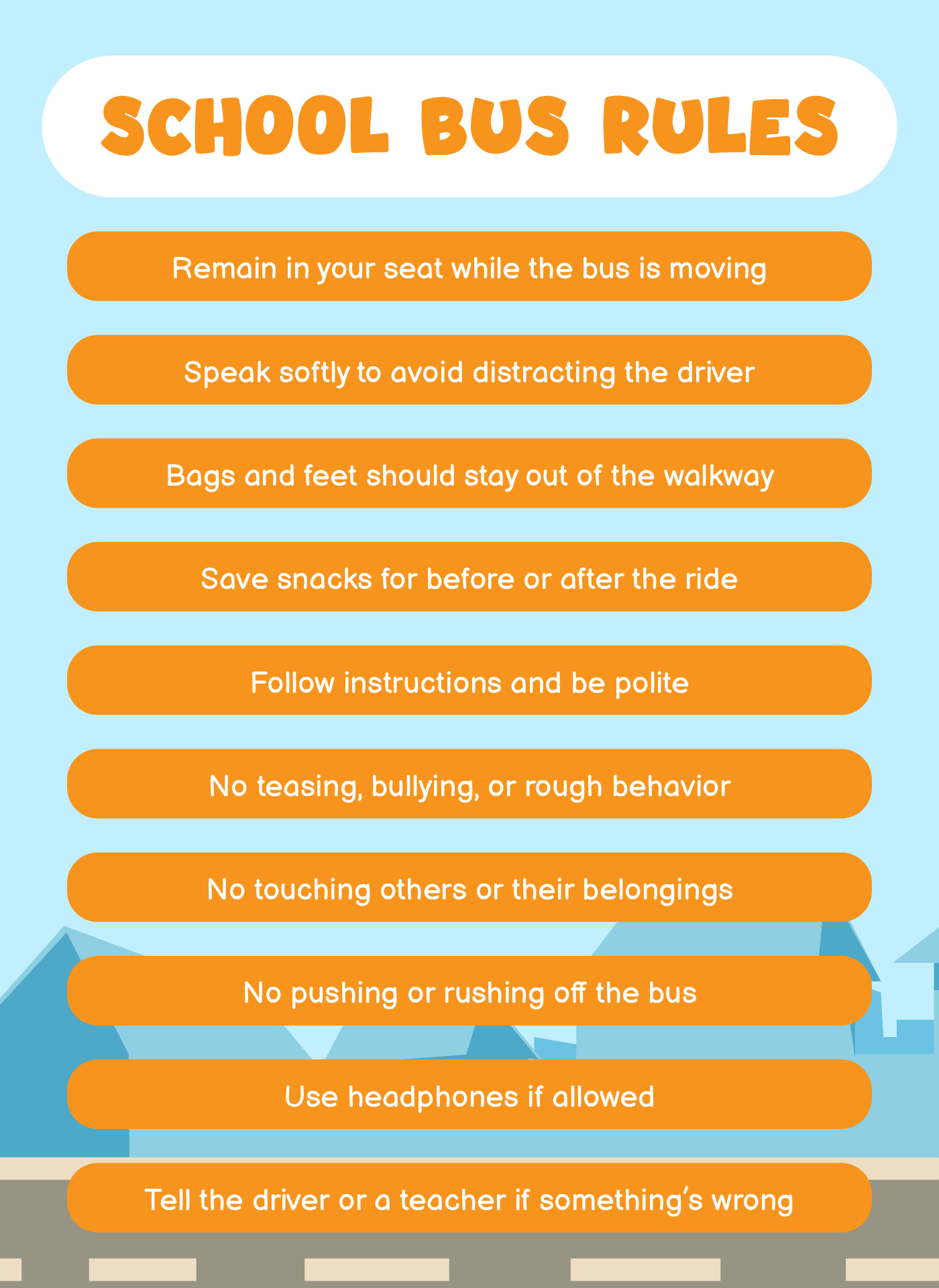 4 Best Images Of Printable School Bus Rules School Bus Safety Rules