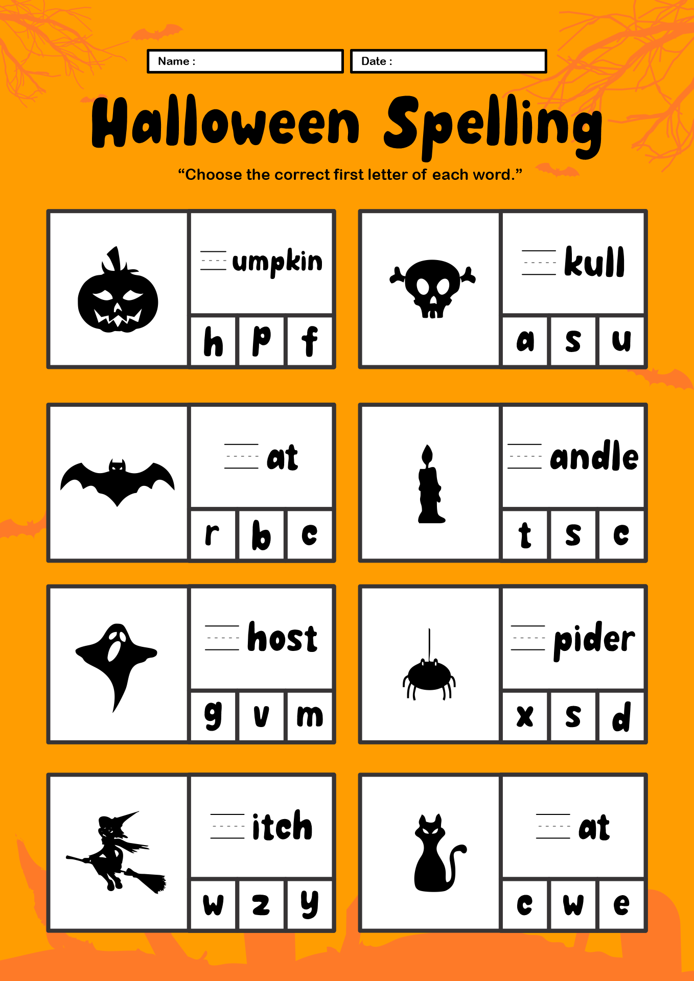 8 Best Images Of Free Printable Halloween Worksheets Kindergarten 
