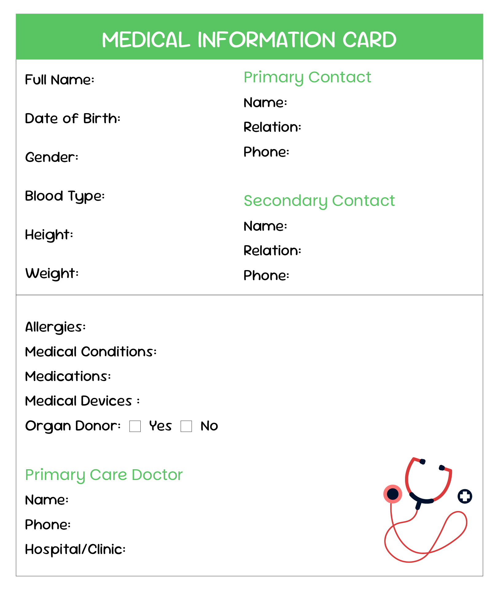 8 Best Images Of Free Printable Medical Cards Free Printable Medical 