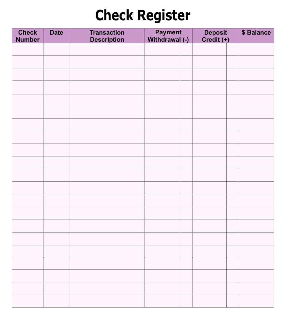 6 Best Images Of Checkbook Transaction Register Printable Free 6 Best Images Of Checkbook Transaction Register Printable Free