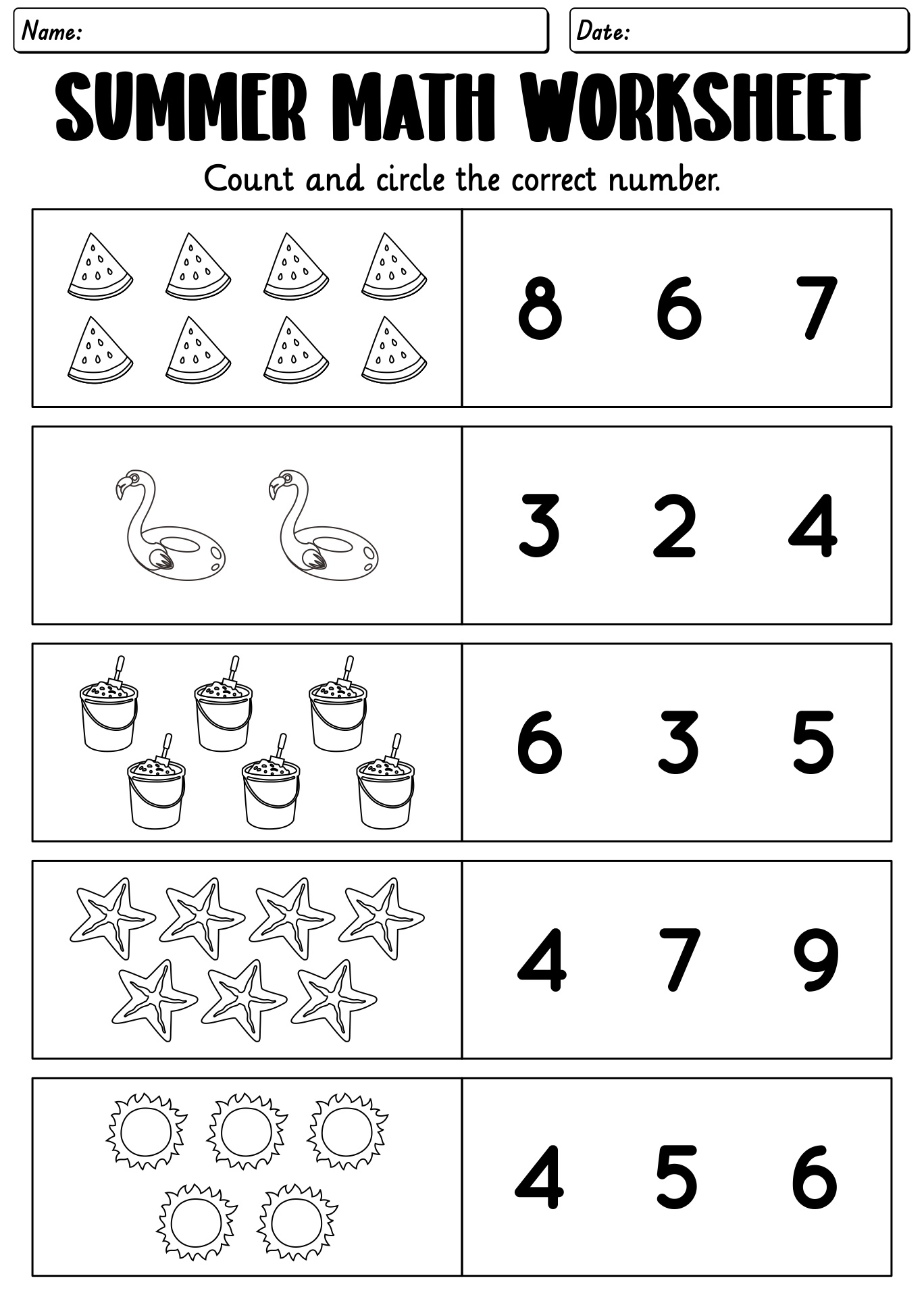 Second Grade Summer Math Packet