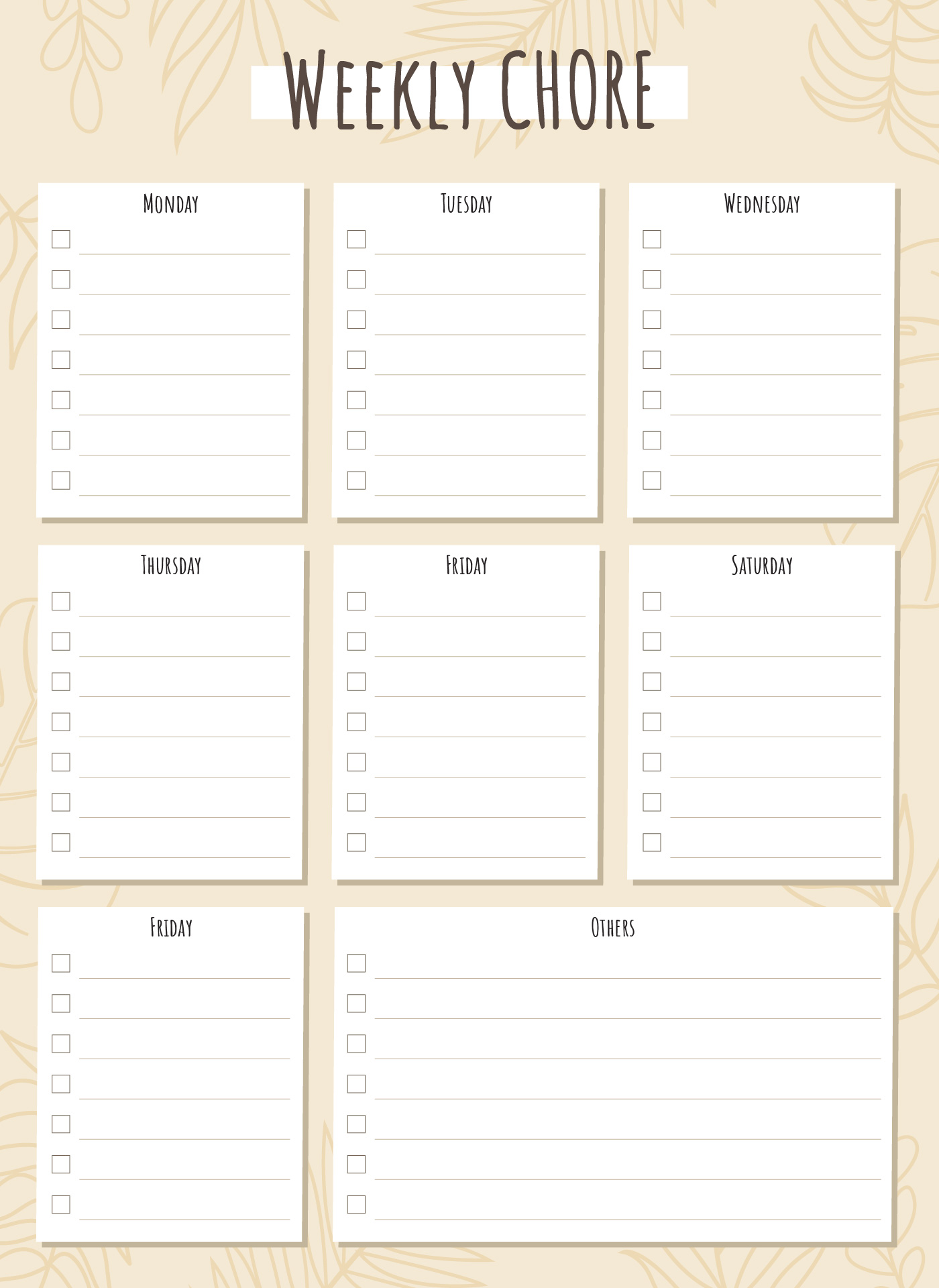 Free Printable Chore Chart Templates Farrah Printable