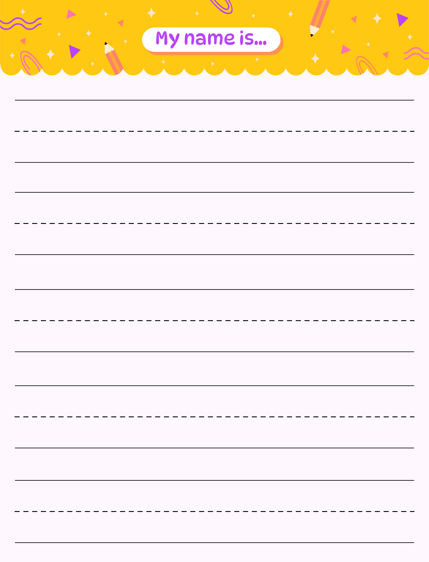 6 Best Images Of Free Printable Kindergarten Name Writing Worksheets 